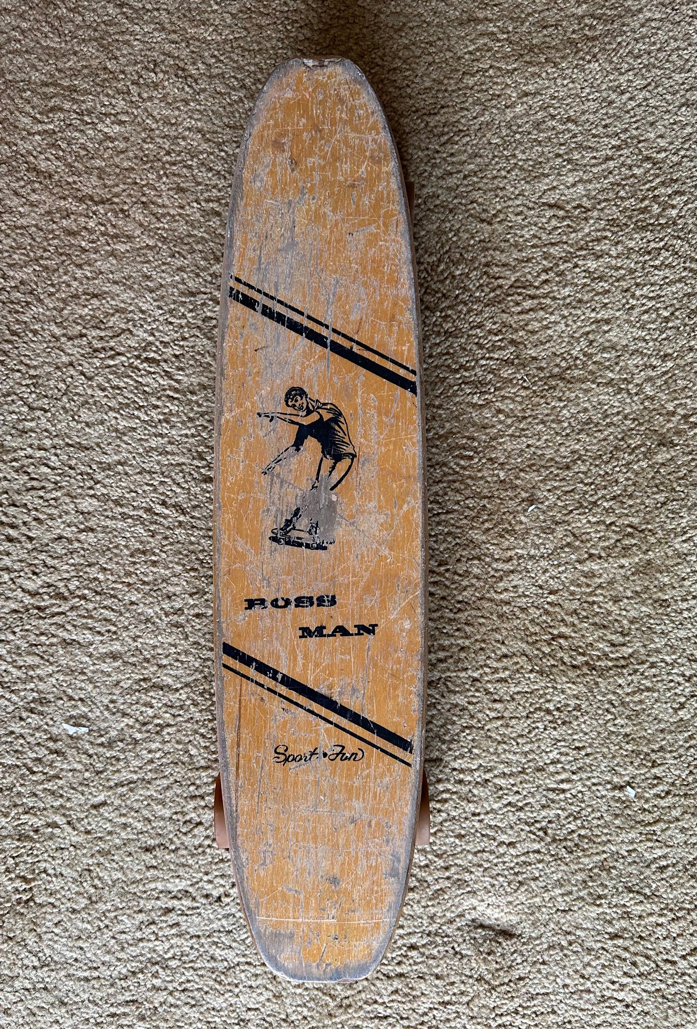 1960s Vintage Boss Man Skateboard #1791 | Auctionninja.com