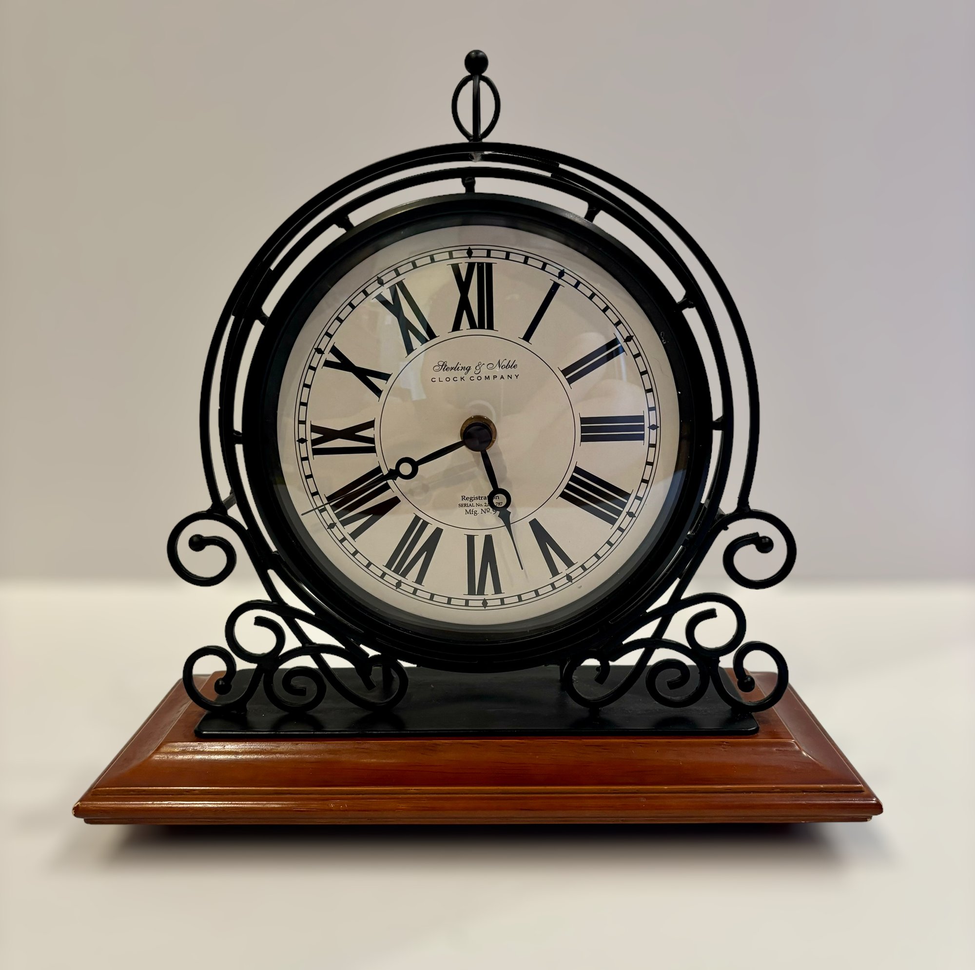 Wrought Iron Mantle Clock #10605 | Auctionninja.com