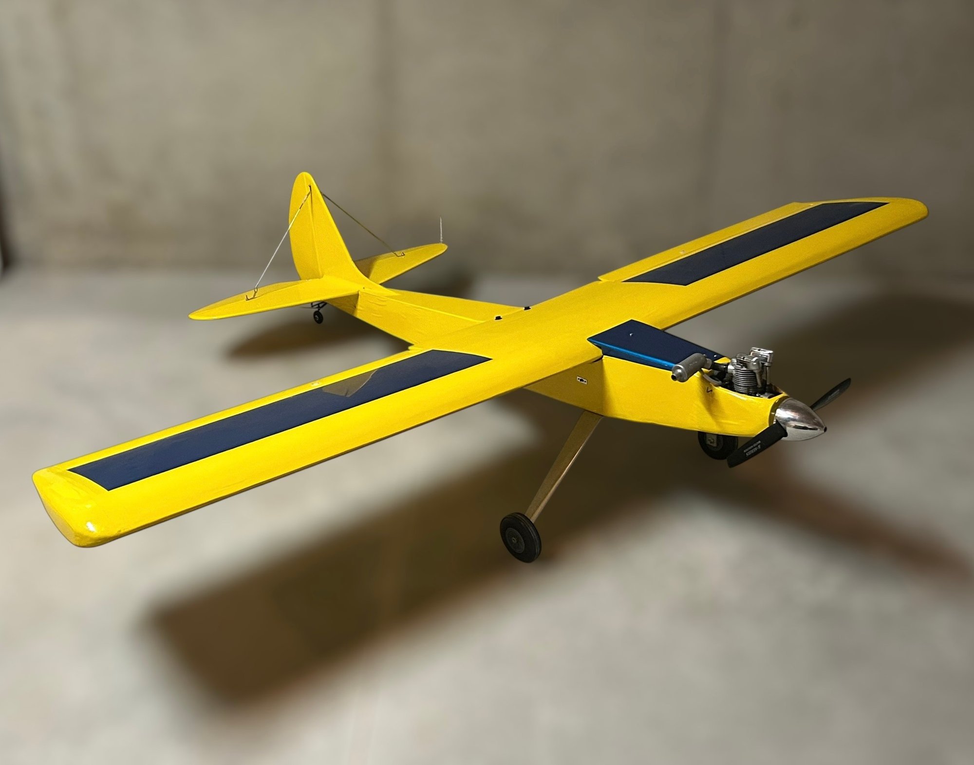 Awesome Black & Yellow Gas Powered Wood Hobby RC Plane #32222 ...