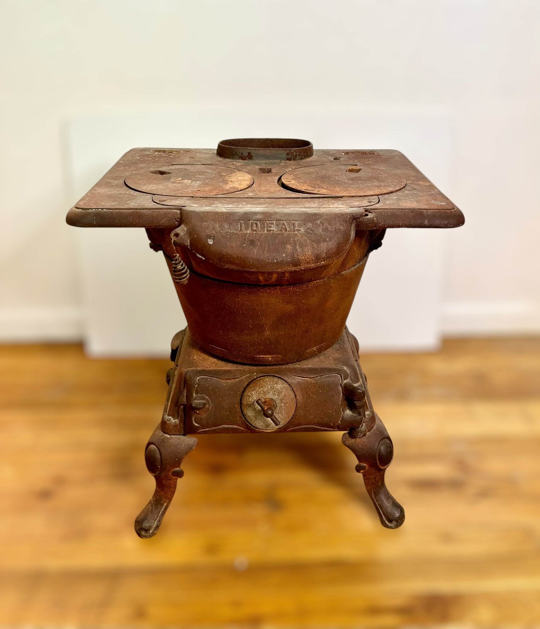 Antique Ideal Cast Iron 2-burner Wood Burning Stove #14346 ...