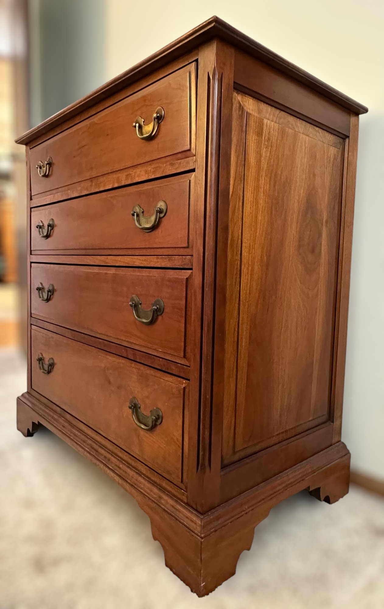 Solid Cherry Wood Hidden Desk Dreaser #14626 | Auctionninja.com