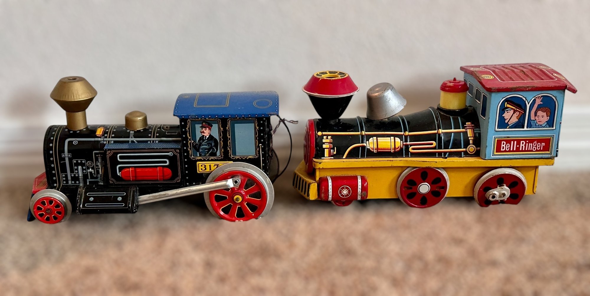 Assortment Of Wind Up Tin Trains Including Disney Train And More #23018 ...