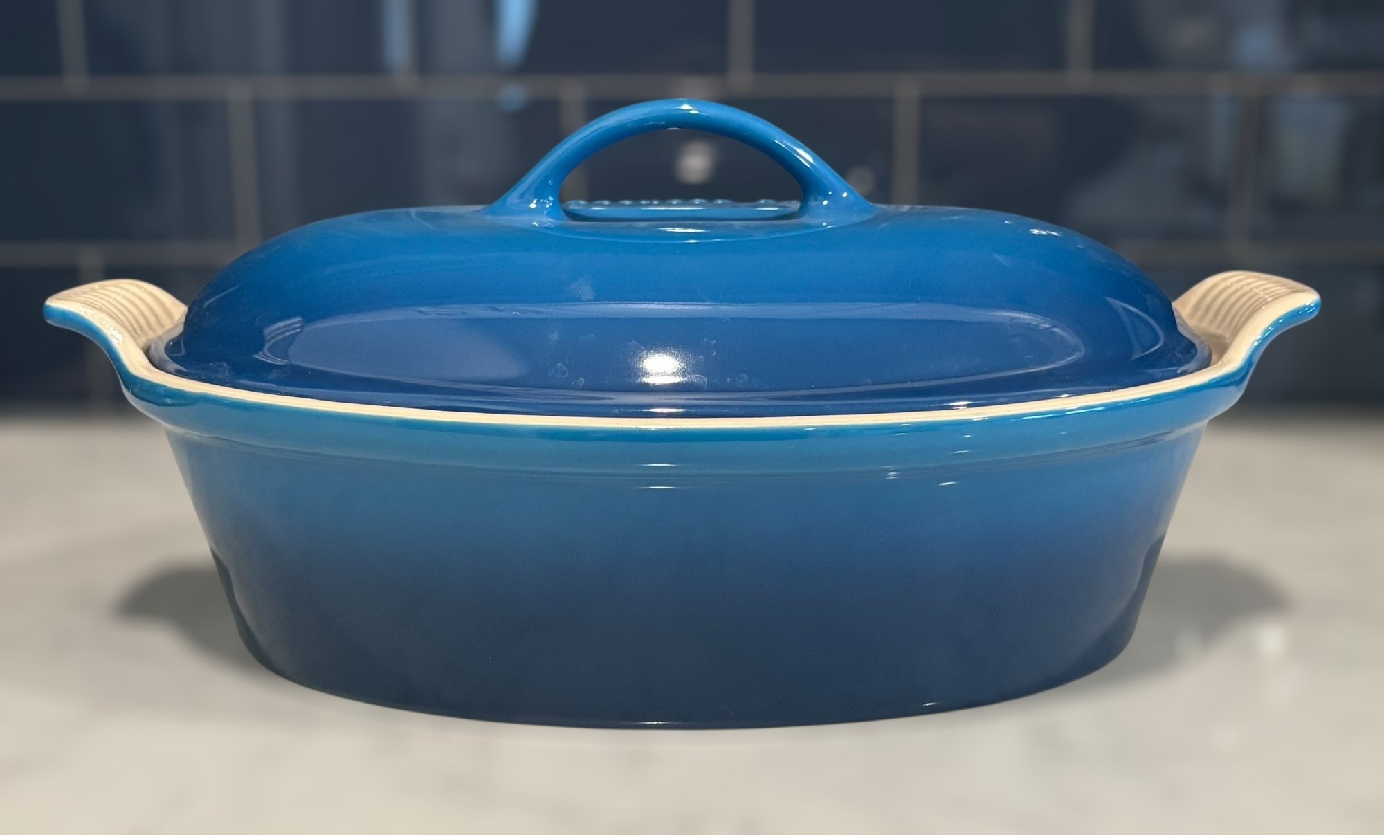 Le Creuset Marseille Blue Oval 4 Qt. Casserole Dish #30408 ...