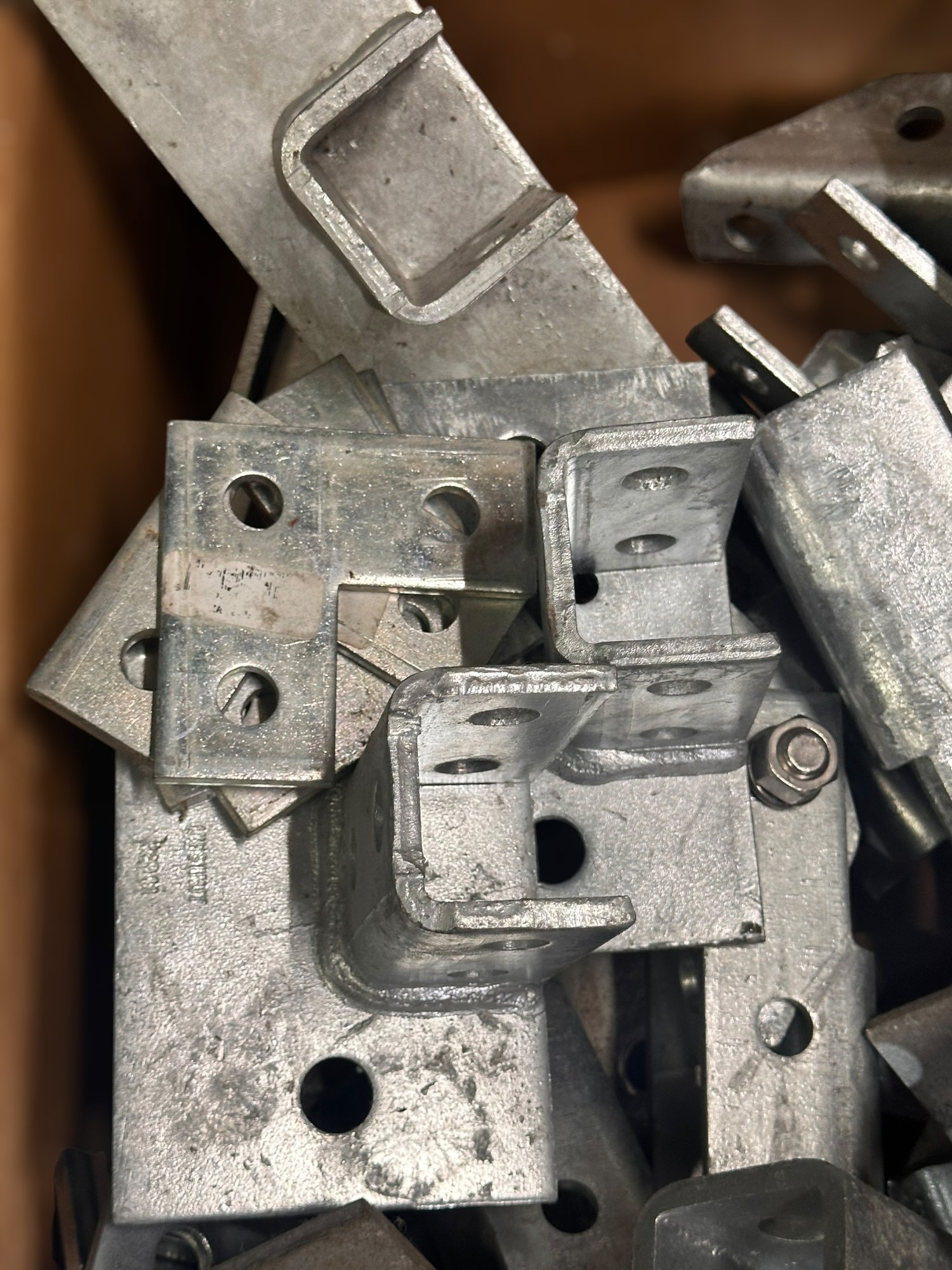 Collection Of Unistrut Angle Brackets And Various End Brackets #11855 ...