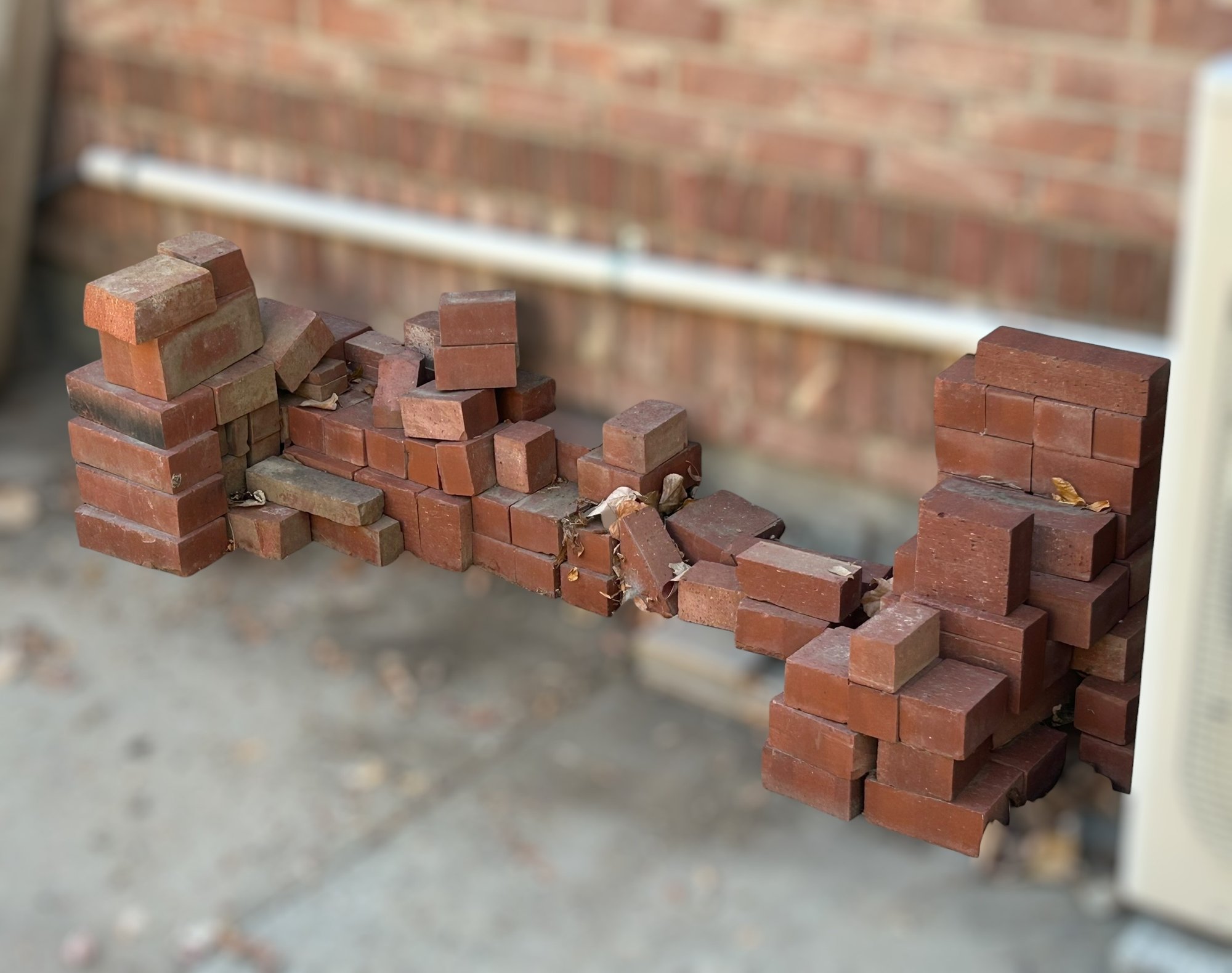 Collection Of Cinder Wall Block & Red Bricks #30841 | Auctionninja.com