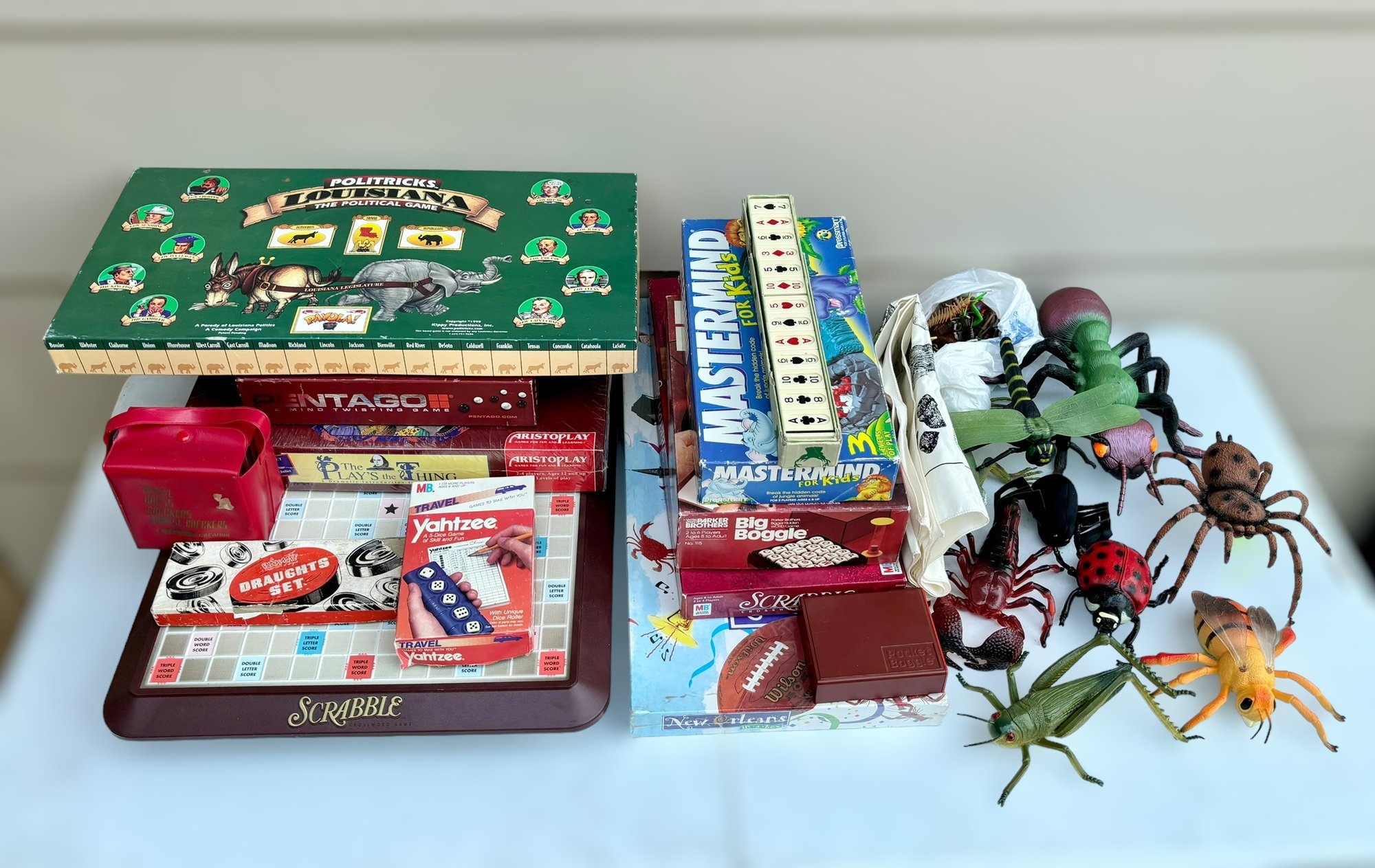 Large Assortment Of Games & Toys W/ Boggle, Yahtzee, Scrabble, Pentago ...