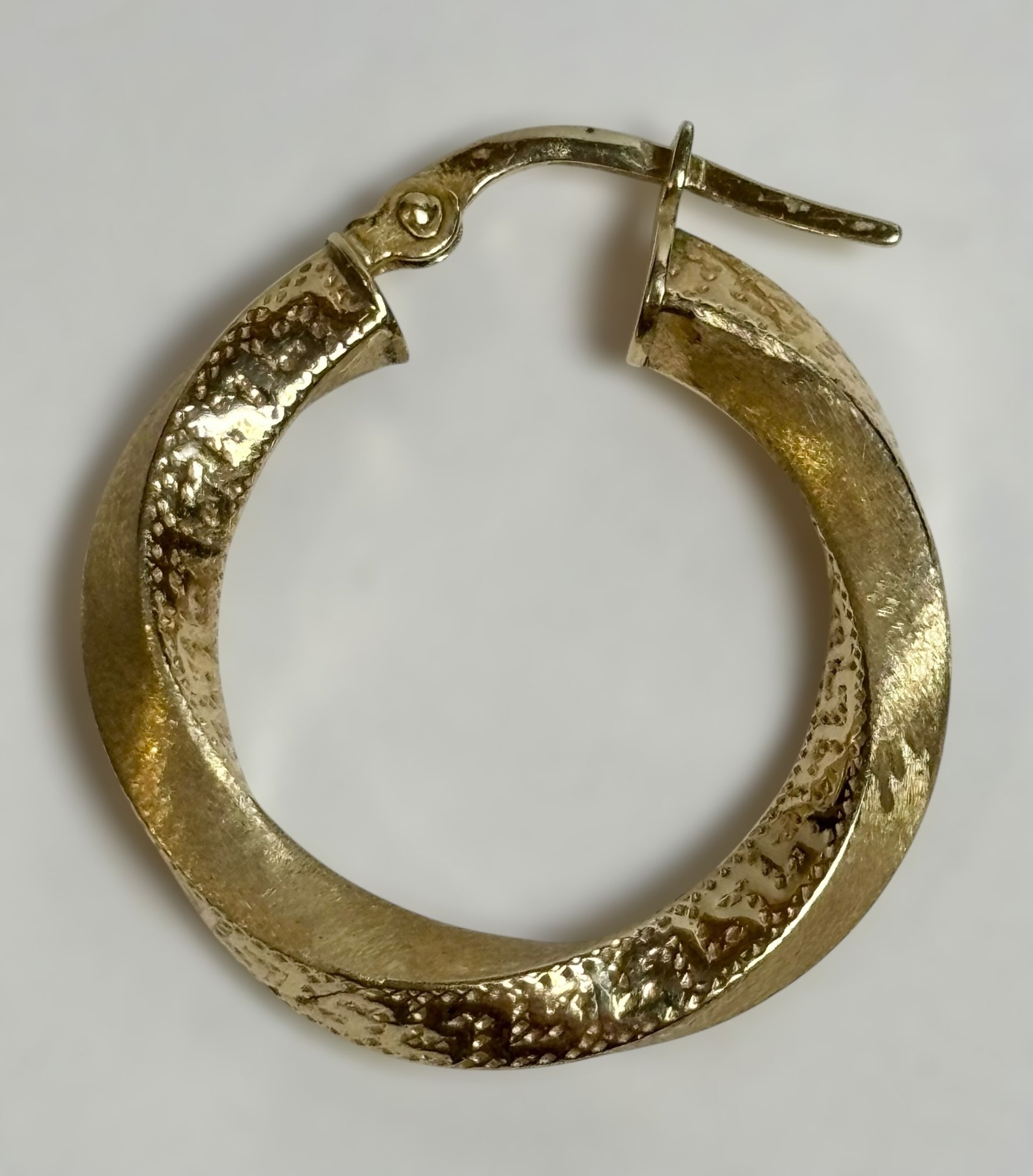 Beautiful JAS 14k Gold Twisted Hoop Earrings #22976 | Auctionninja.com