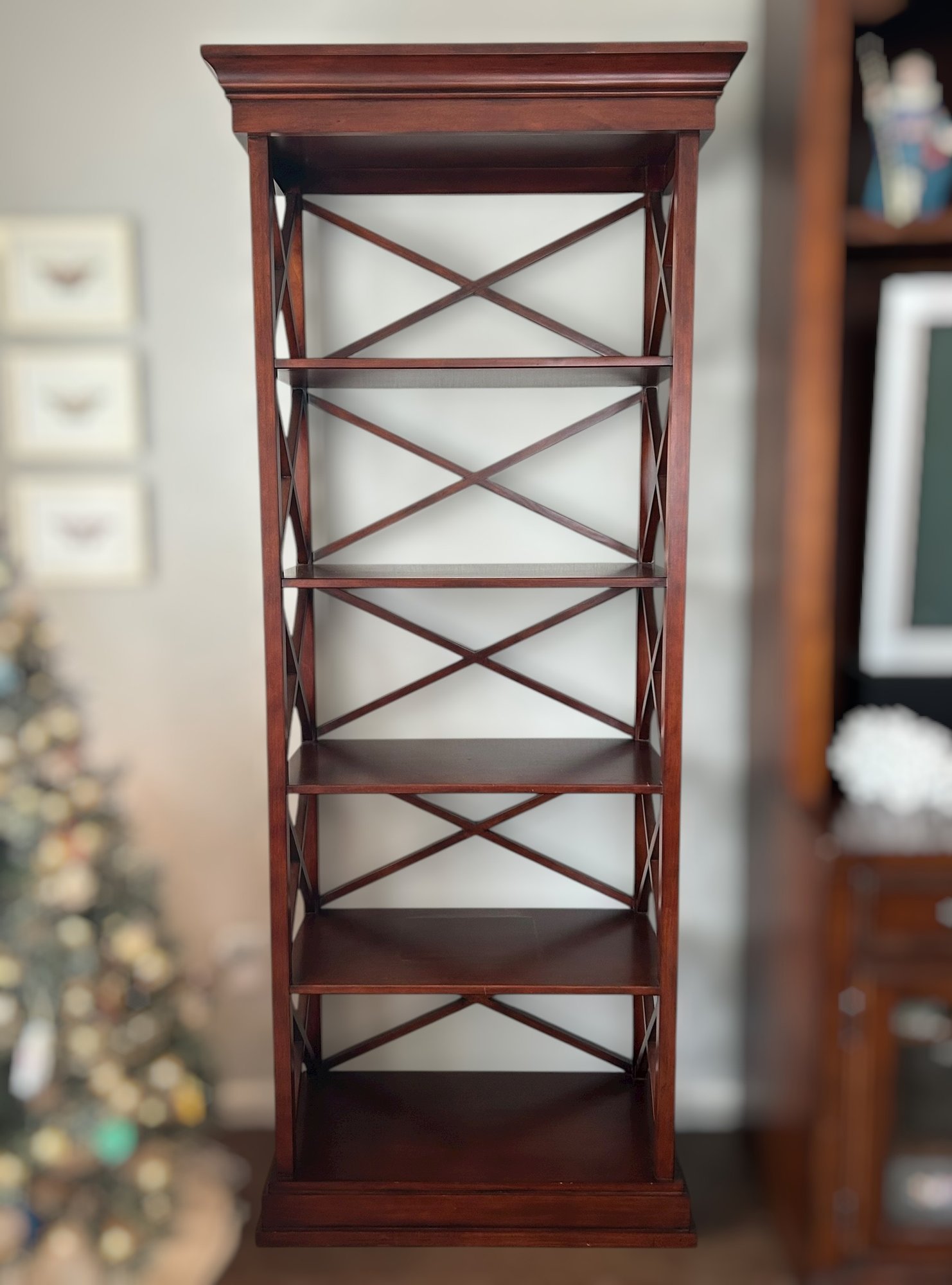 Ballard Designs Bourdonnais Tall Mahogany Bookcase - Lot 1 Of 2 #30356 ...