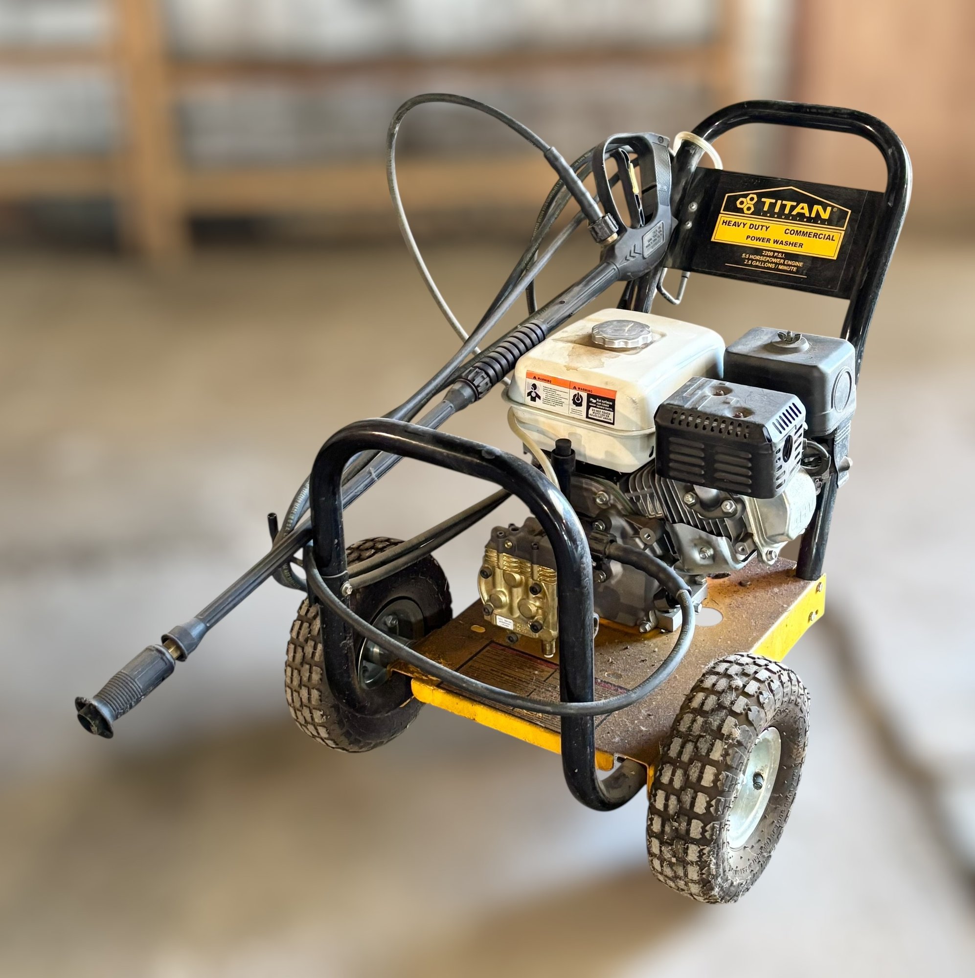 Titan Industrial Heavy Duty Commercial Power Washer 2200 PSI, 5.5 HP, 2 ...