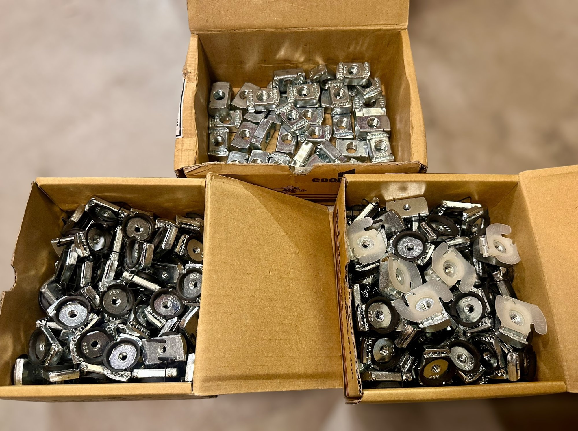 TN224 1/4 ZN Twirl Nut 2 Boxes And TN225 1/2 ZN Twirl Nut #11838 ...