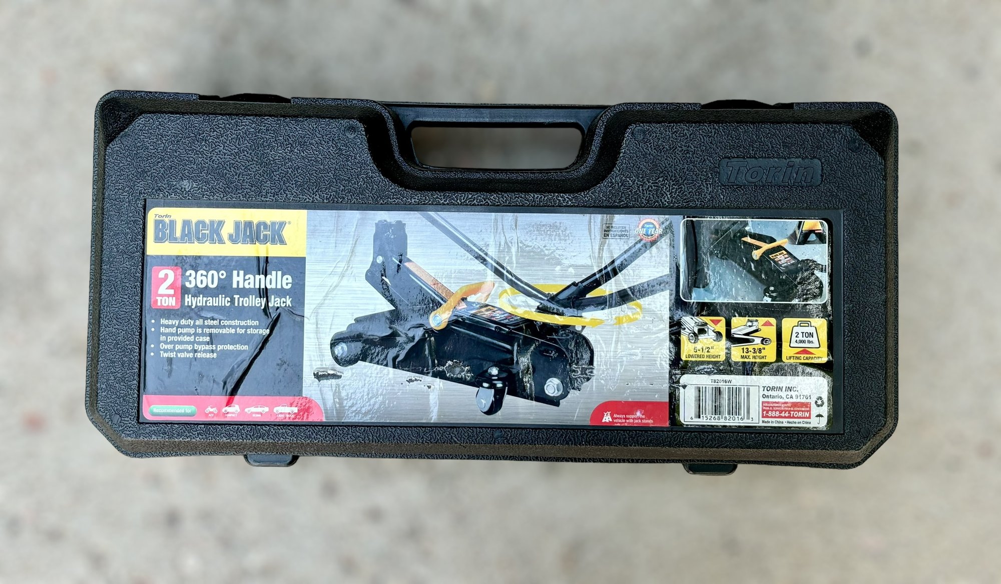 Black Jack 2 Ton Hydraulic Trolley Jack W/ 360 Degree Handle #14194 ...
