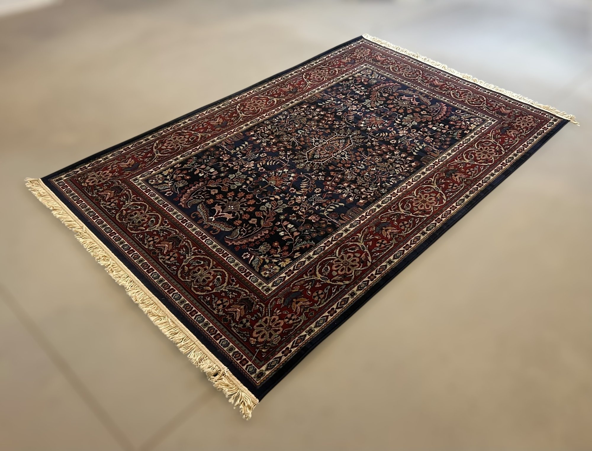 Oriental Weavers Alexandria Collection Damascus Navy Area Rug 5 X 8 ...