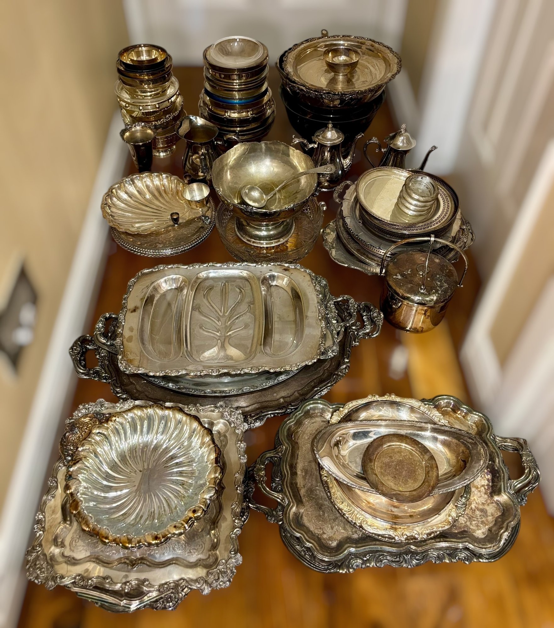 Large Collection Of Decorative Silver-Plate Dishes - Lot 2 Of 2 #29967 ...