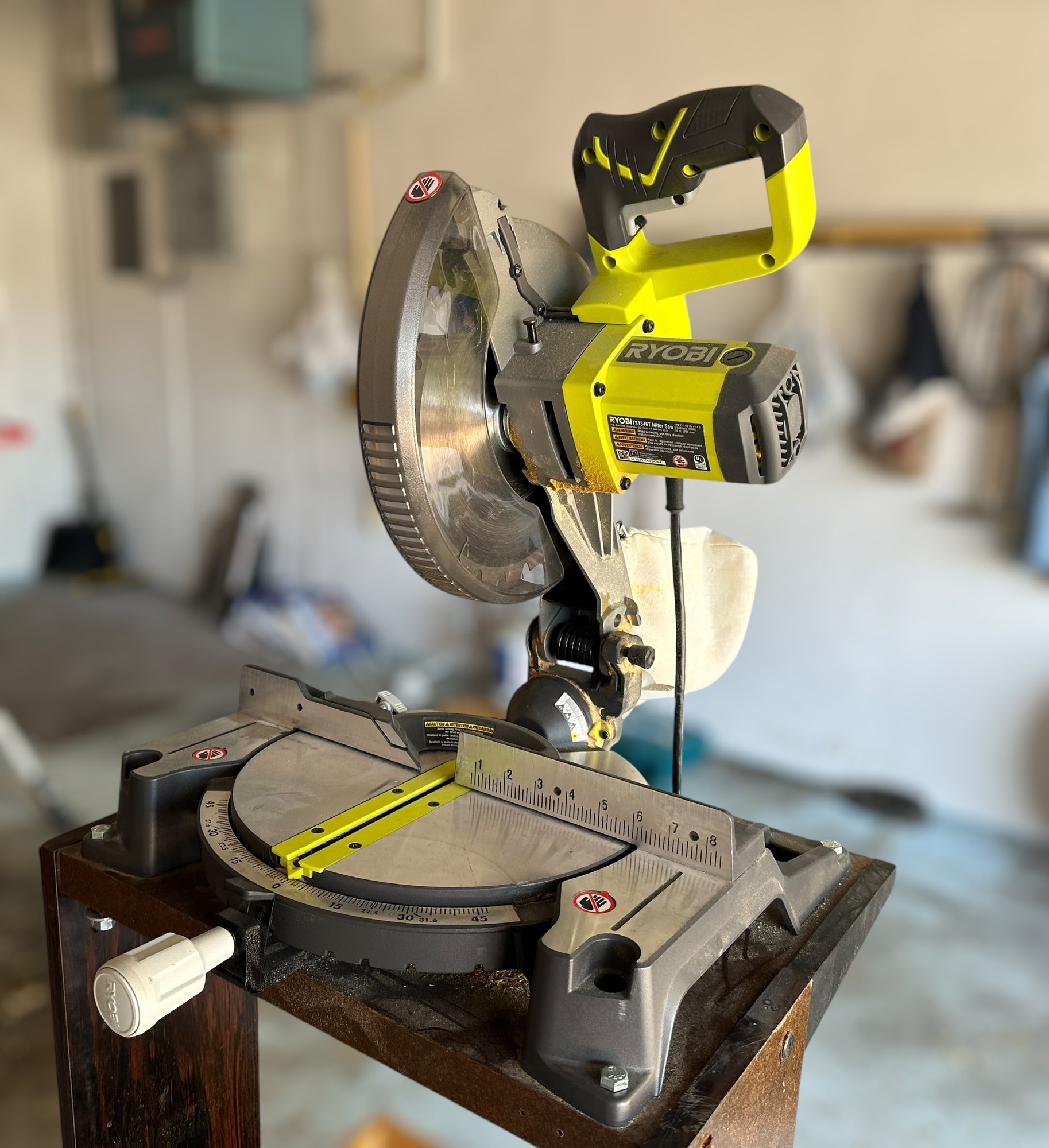 Ryobi Sliding Compound Miter Saw With Portable Saw Cady #14559 ...