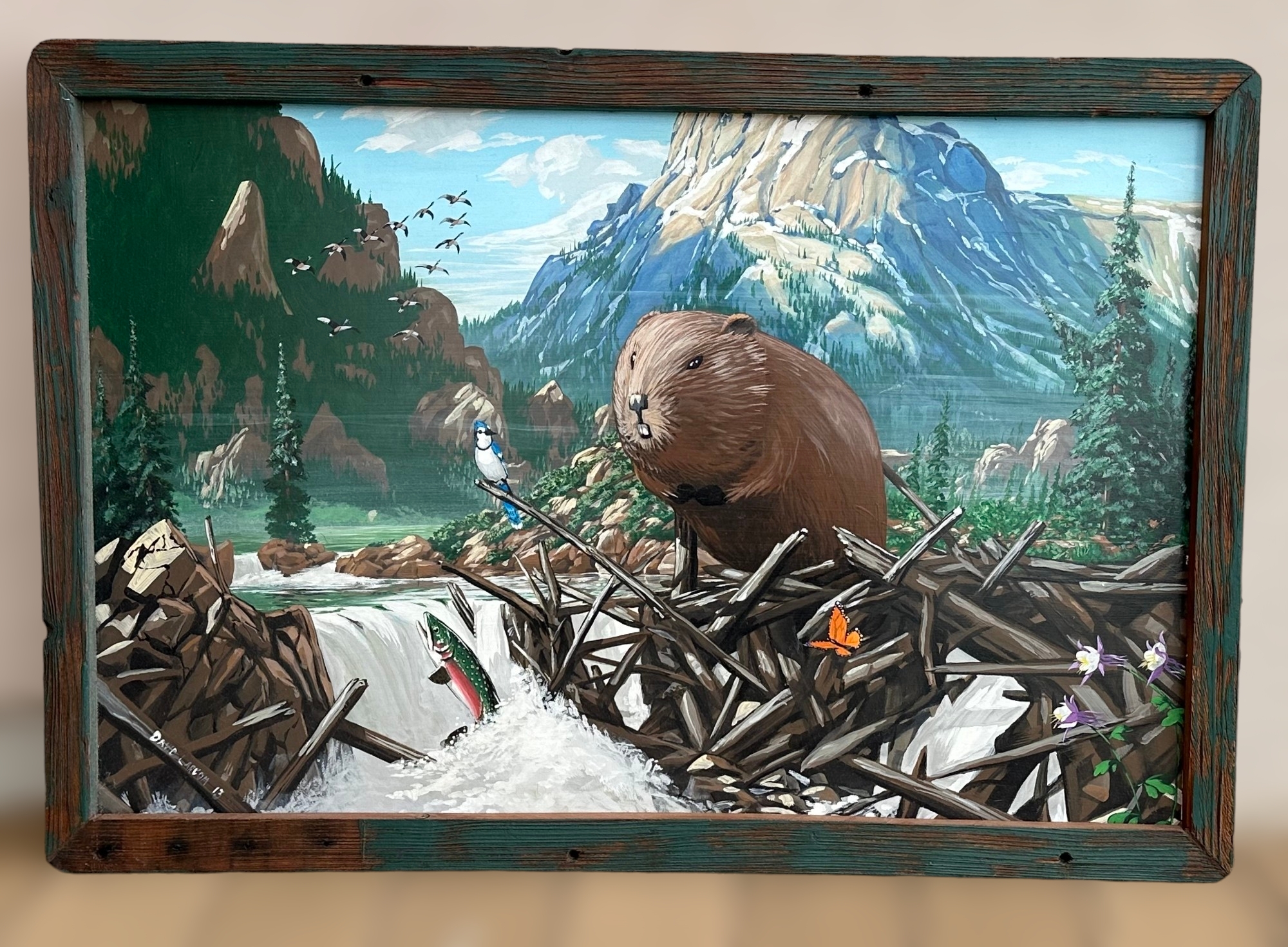 Beautiful David Larcom Beavers Wildlife Sanctuary Painting In A Custom ...