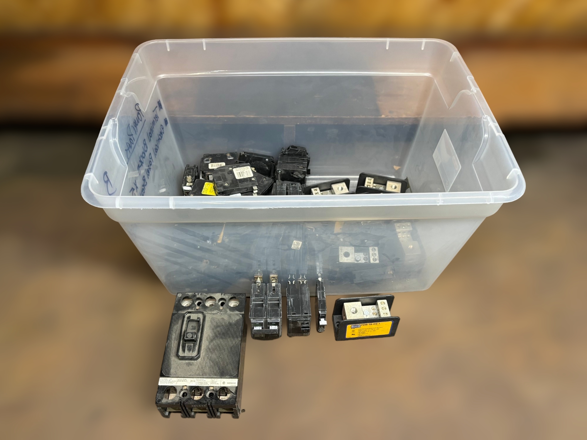 Large Box Of Power Parts Requiring Terminal Blocks And Electrical Panel ...