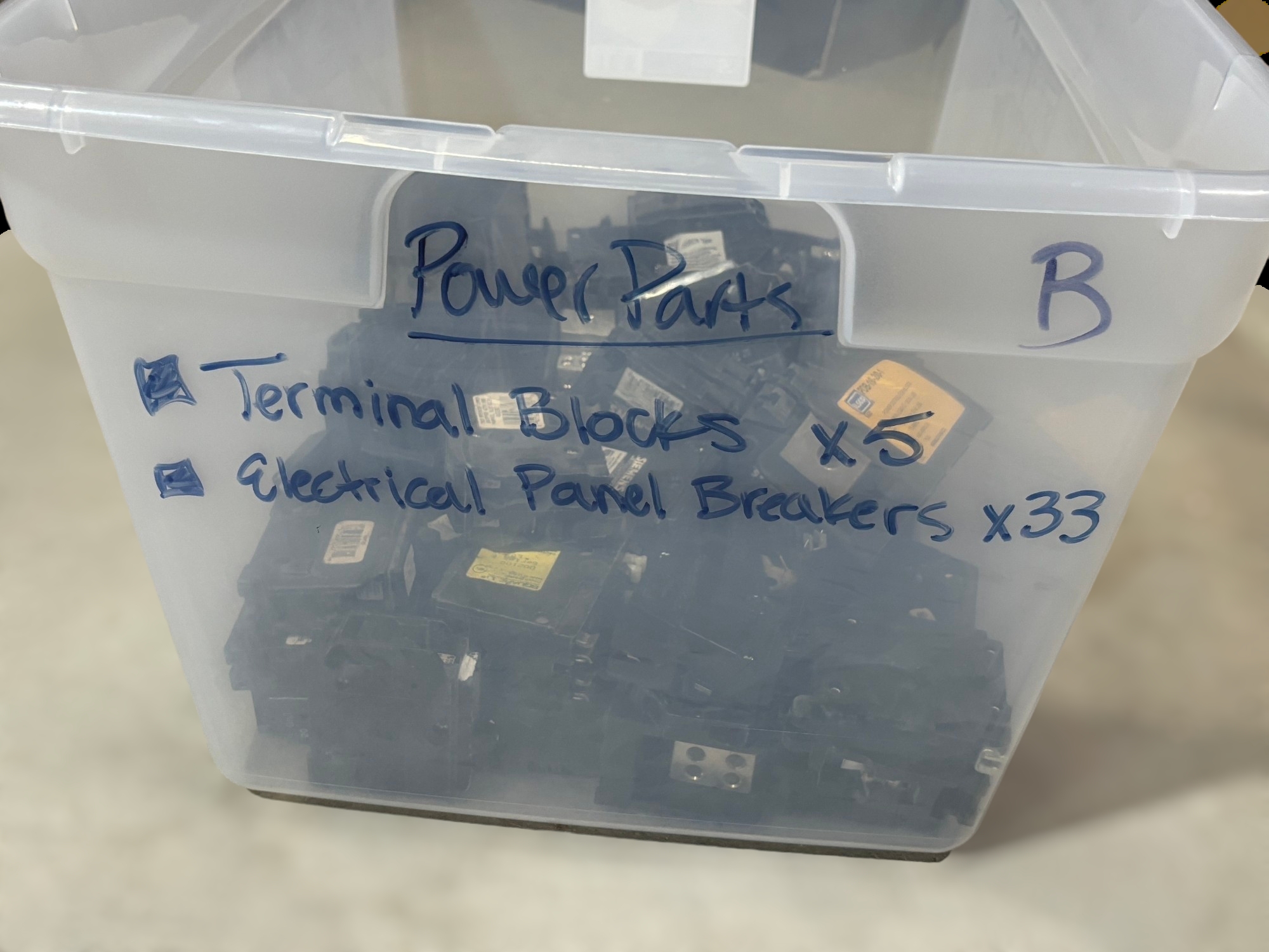 Large Box Of Power Parts Requiring Terminal Blocks And Electrical Panel ...