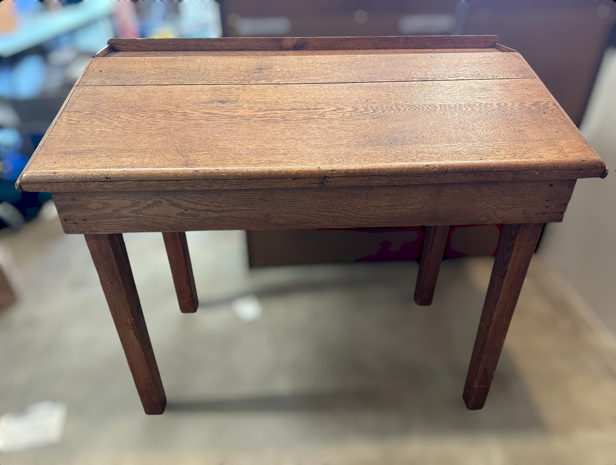 Lovely Antique Wood Slanted Desk #13075 | Auctionninja.com