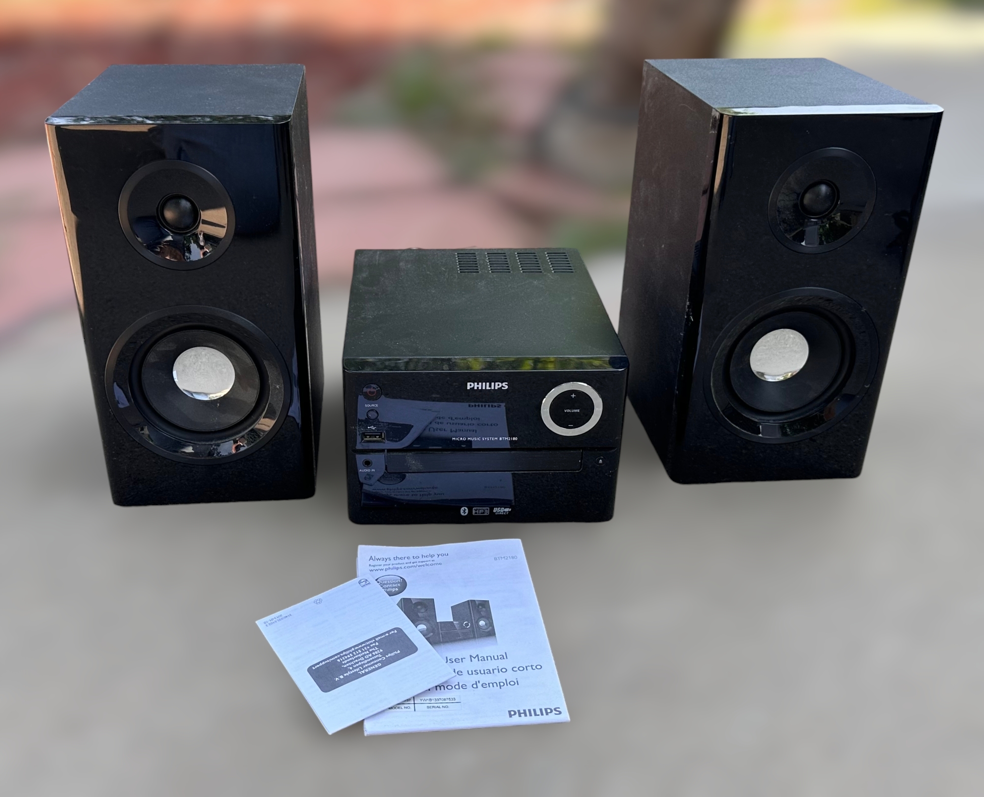 Phillips Micro Music System BTM2180 With Speakers And Manual #13125 ...