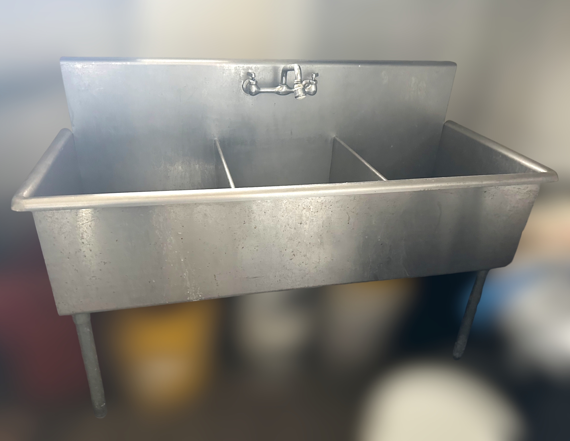 3 Compartment Commercial Stainless Steel Wash Sink #16504 ...