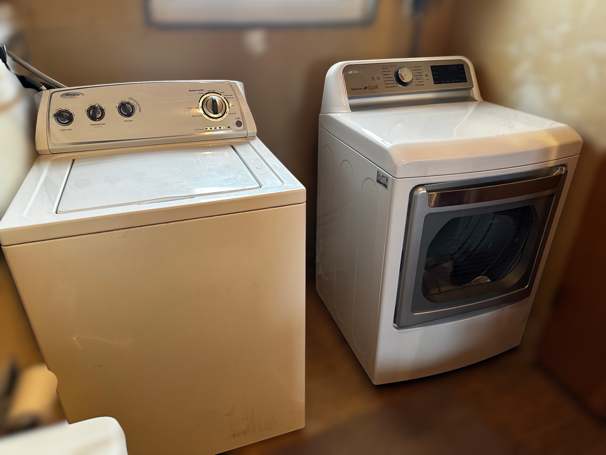 LG Sensor Dry Dryer And Whirlpool Top Load Washing Machine #17205 ...