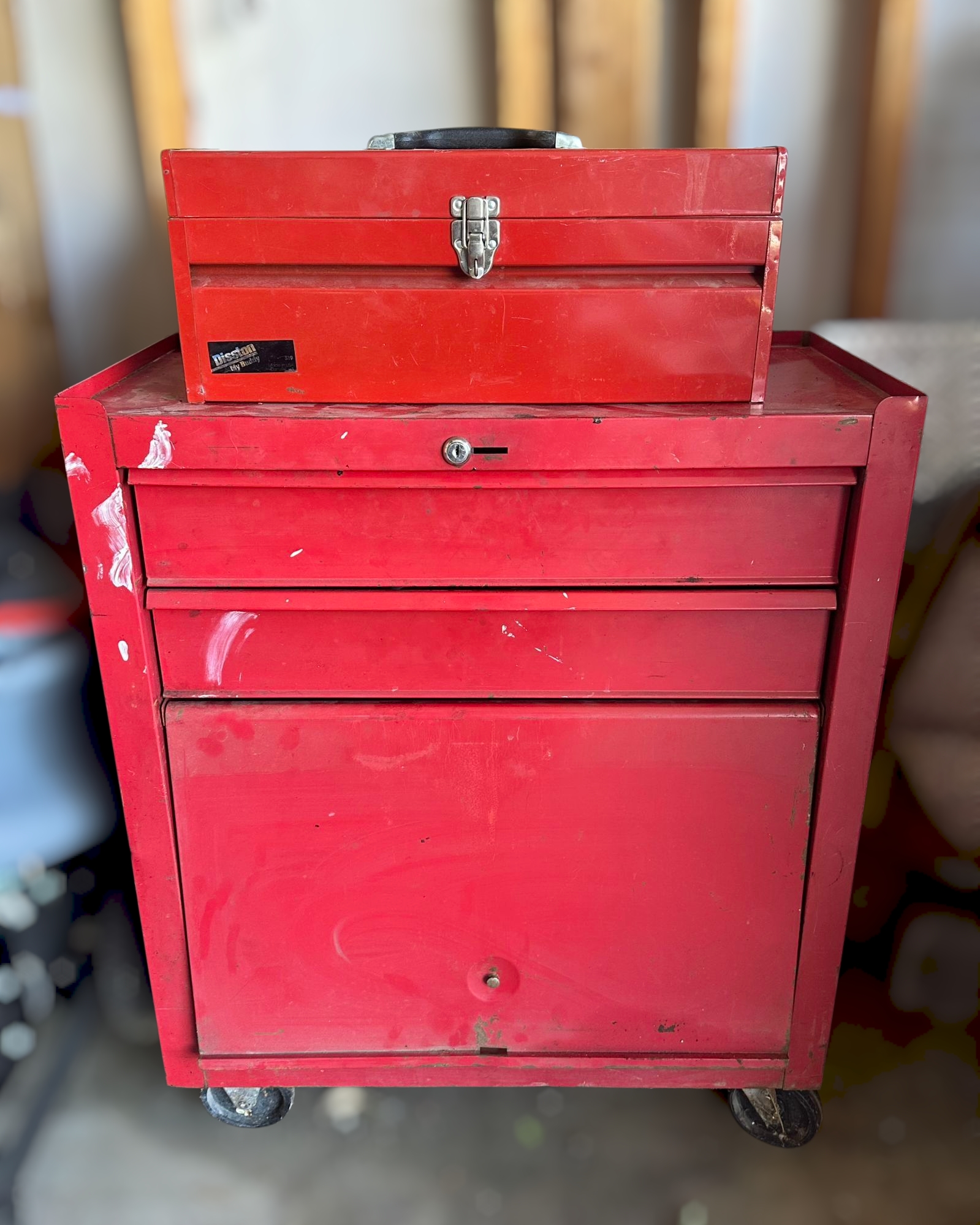 Disston By BUDDY Tool Box And Rolling Tool Chest #20583 | Auctionninja.com