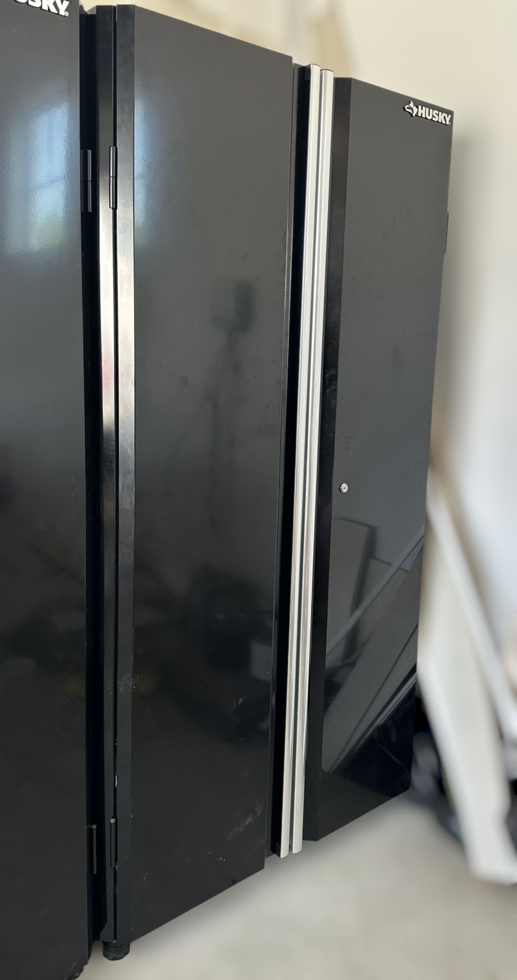 Husky 24 Gauge Steel Free Standing Garage Cabinet In Black - Lot 1 Of 2 ...