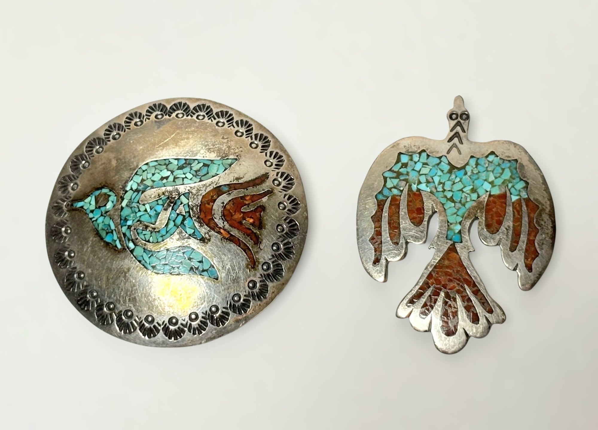 Tommy Singer Sterling Silver And Turquoise PEACE Pin & Silver Turquoise ...