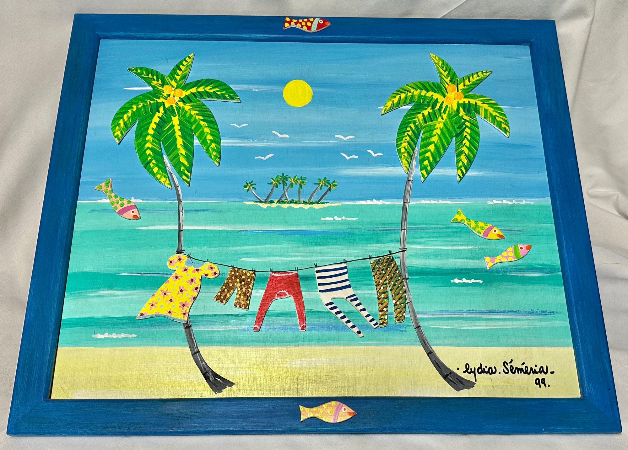 Signed Original Lydia Semeria Raised Relief Painting #2227 ...