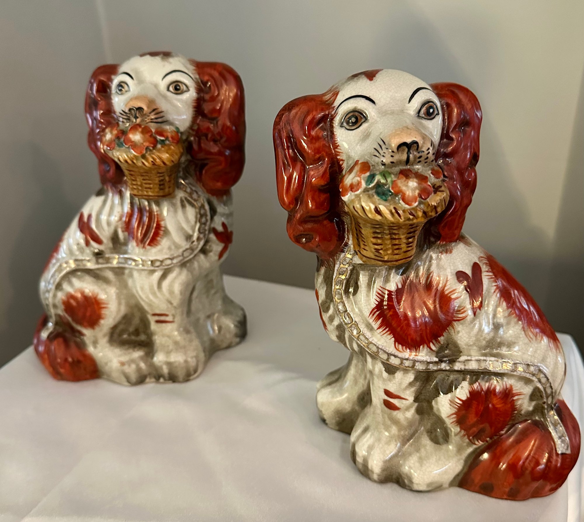 Pair Of Staffordshire-Style Dogs #2257 | Auctionninja.com