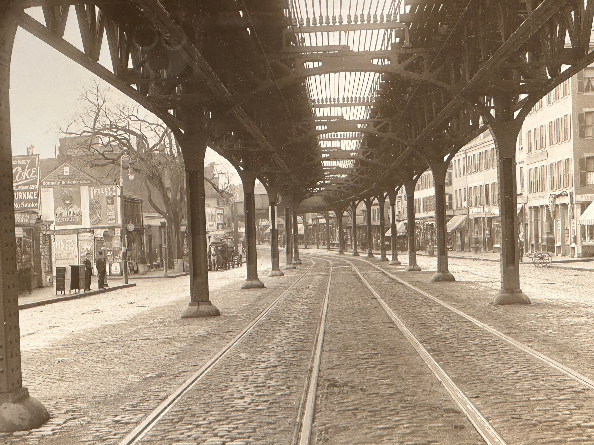 Historical Photographic Print - Elevated Railway Structure - Boston ...