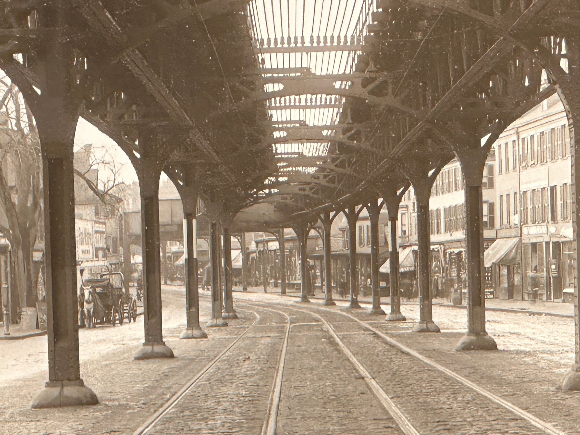 Historical Photographic Print - Elevated Railway Structure - Boston ...