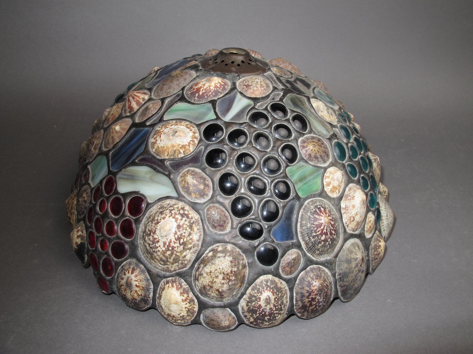 Richard Hoosin Seashell & Glass Lamp Shade, Mosaic Coastal Lighting ...
