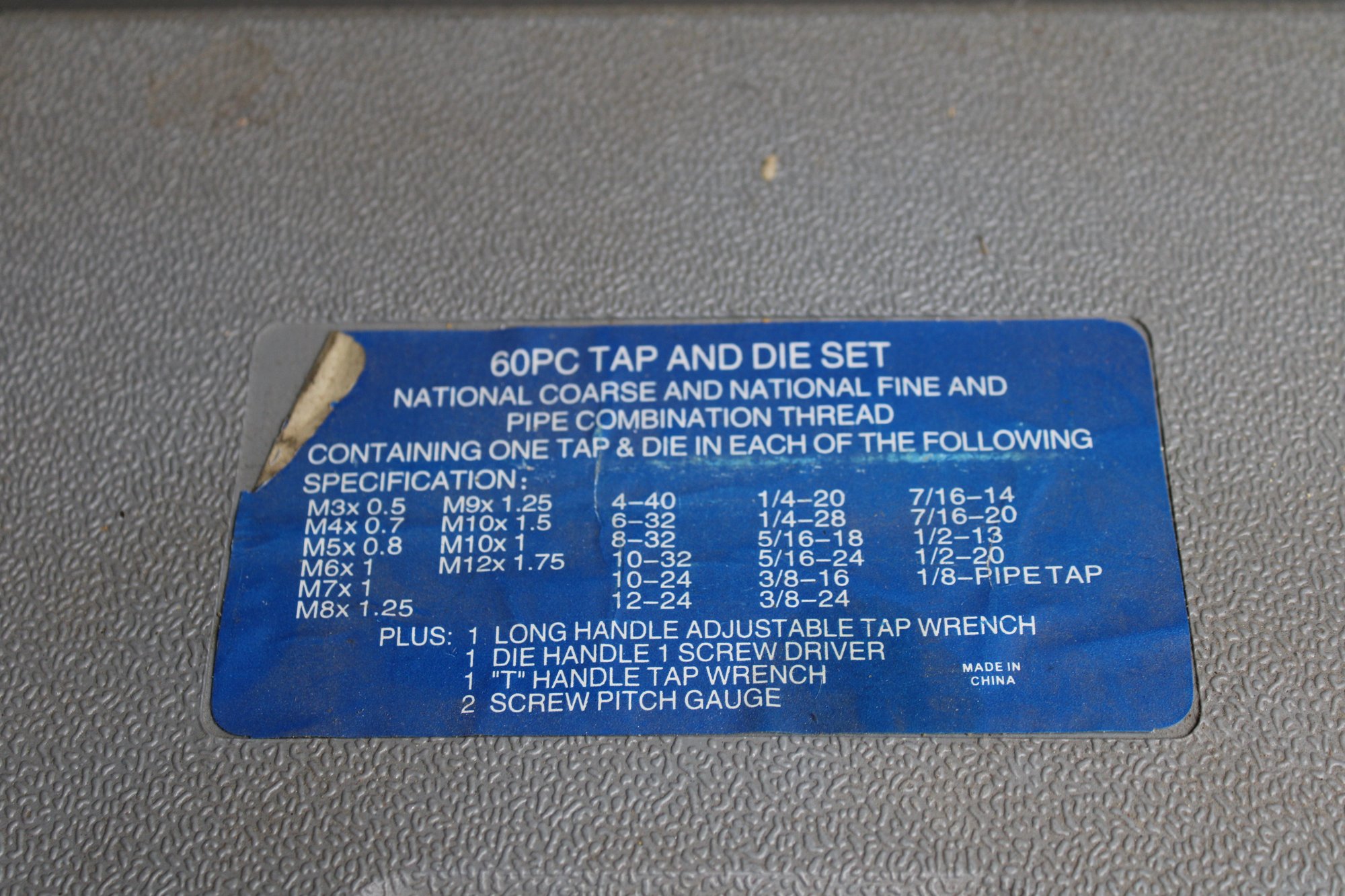 60-Piece Tap And Die Set With Sturdy Case - Comprehensive Threading Kit ...