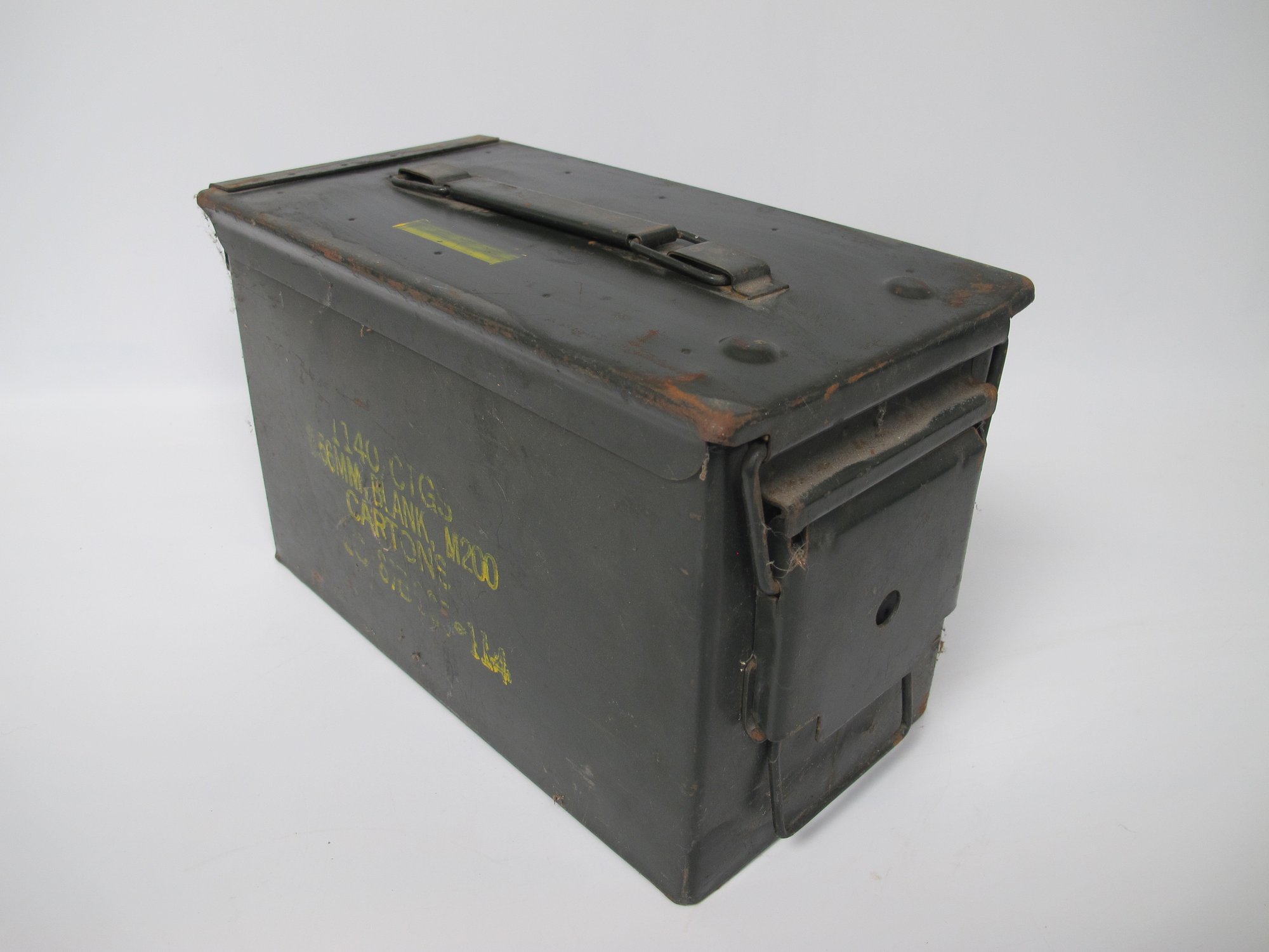 Vintage Metal Ammo Can - Military Surplus Storage Box, Collectible Ammo ...