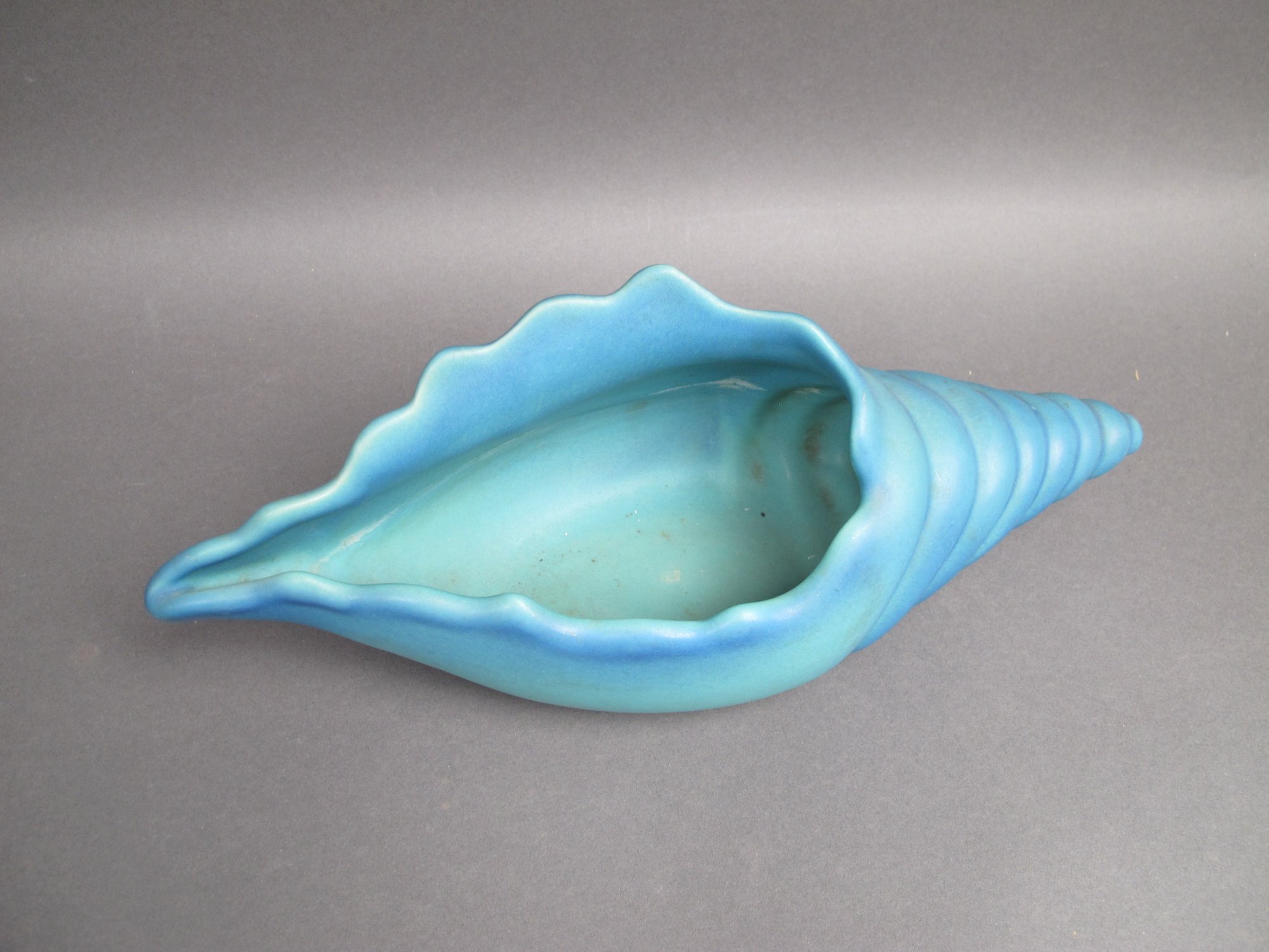 Van Briggle Aqua Blue Conch Shell Vase Vintage Art Pottery #8305 ...