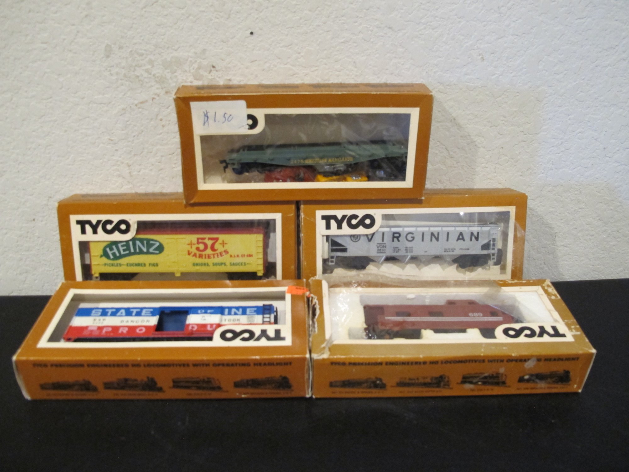 Rare Vintage Tyco Train Cars Set Of 5 - Collectible HO Scale #6659 ...