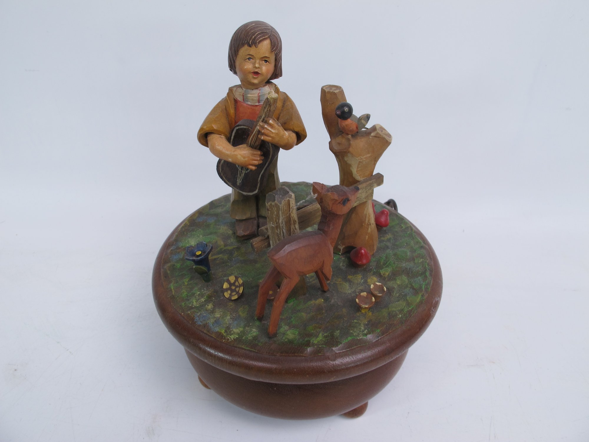 Thorens Swiss Music Box - "Tales Of Vienna Woods" Hand-Carved Wood ...