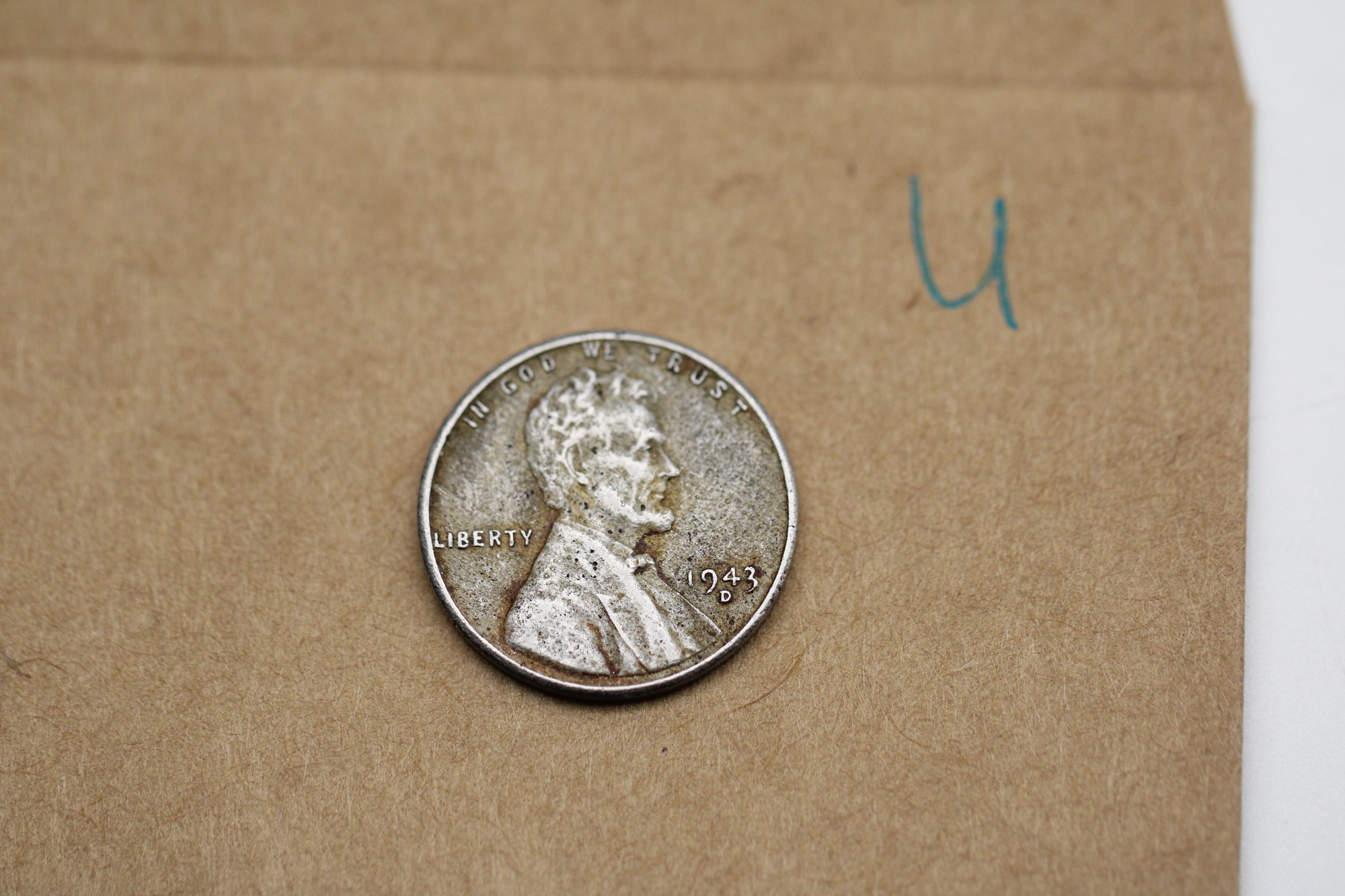 1943-D Lincoln Steel Wheat Penny - Rare WWII Era Coin, Denver Mint ...