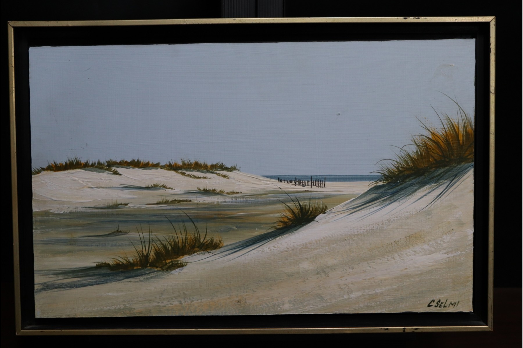 Coastal Serenity: Original Seascape Acrylic Painting By C. Selmi #4193 ...