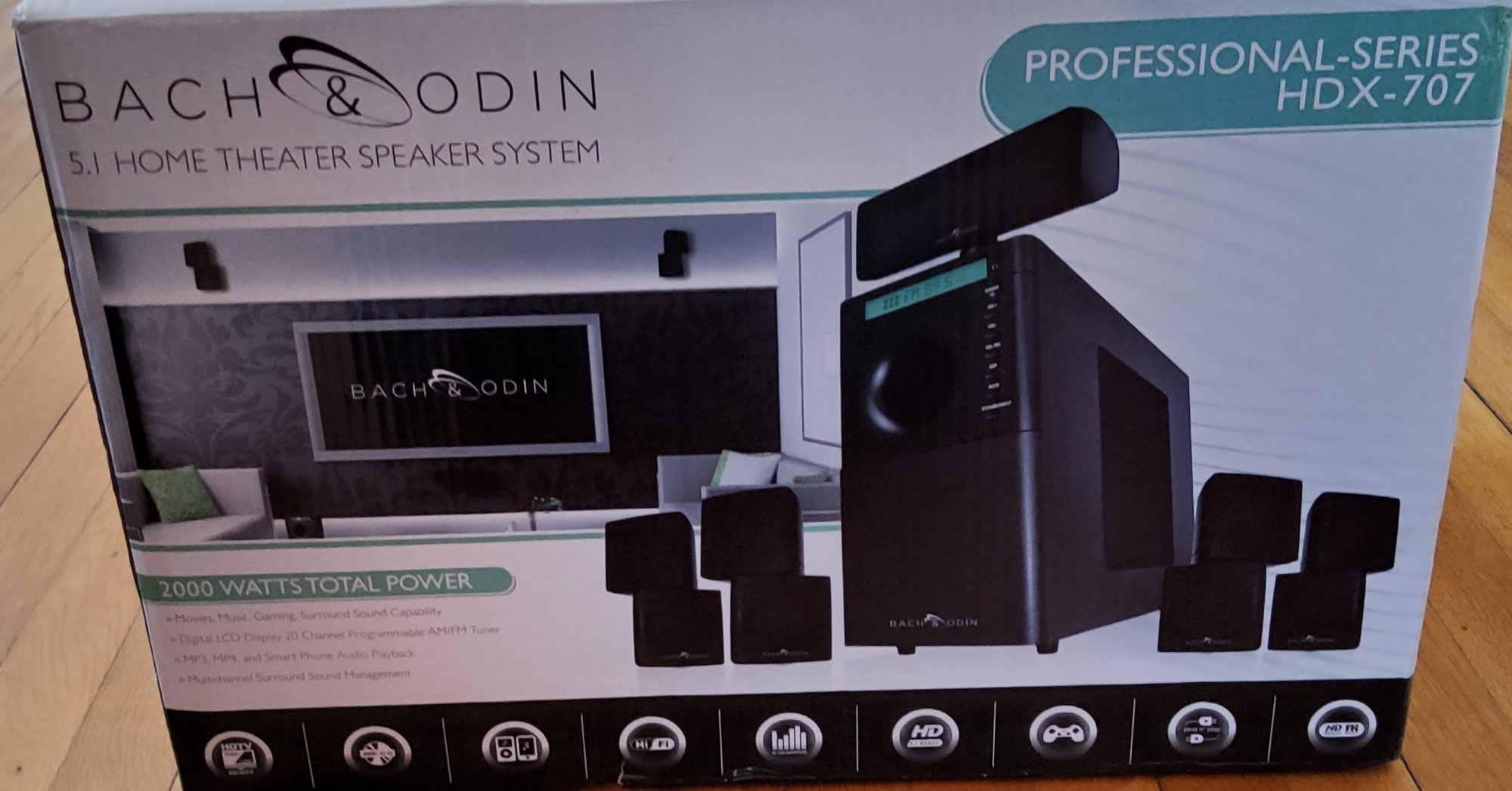 Bach & Odin HDX-707 5.1 Home Theater Speaker System NOS (New Old Stock ...