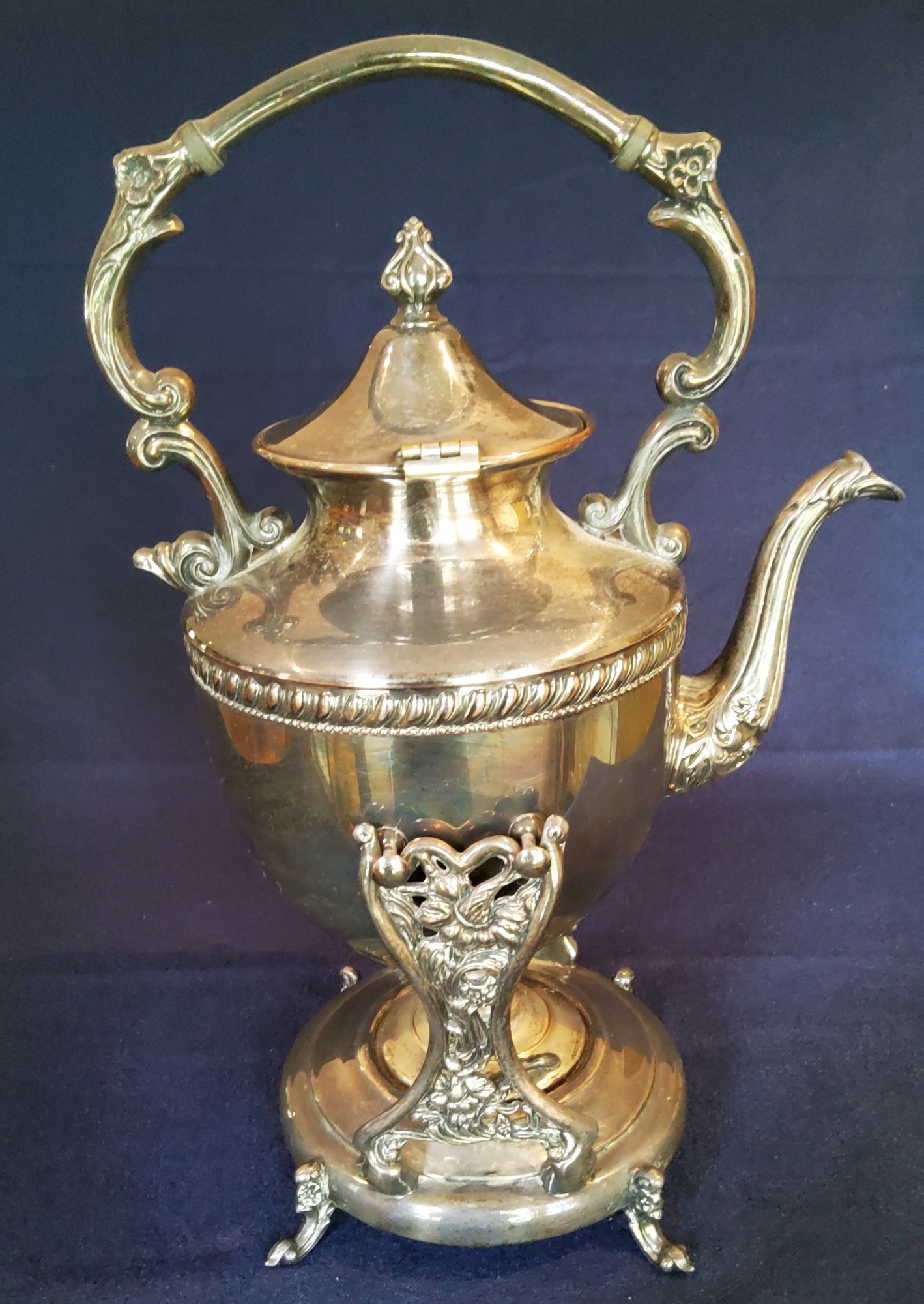 (SY19) Antique 19th Century Silverplated Hot Water Tilting Samovar Tea ...