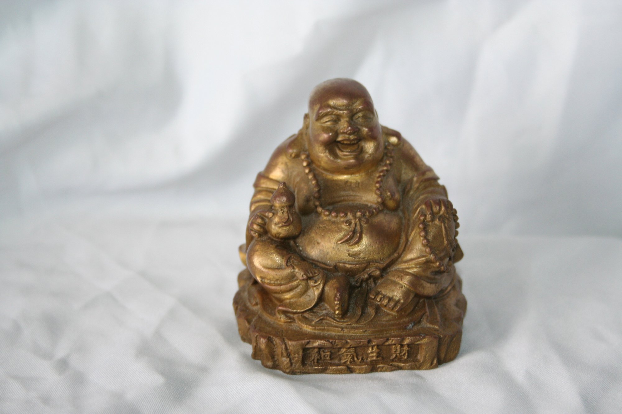 Metal Happy Buddha Statue/Figure Brass? #1754 | Auctionninja.com