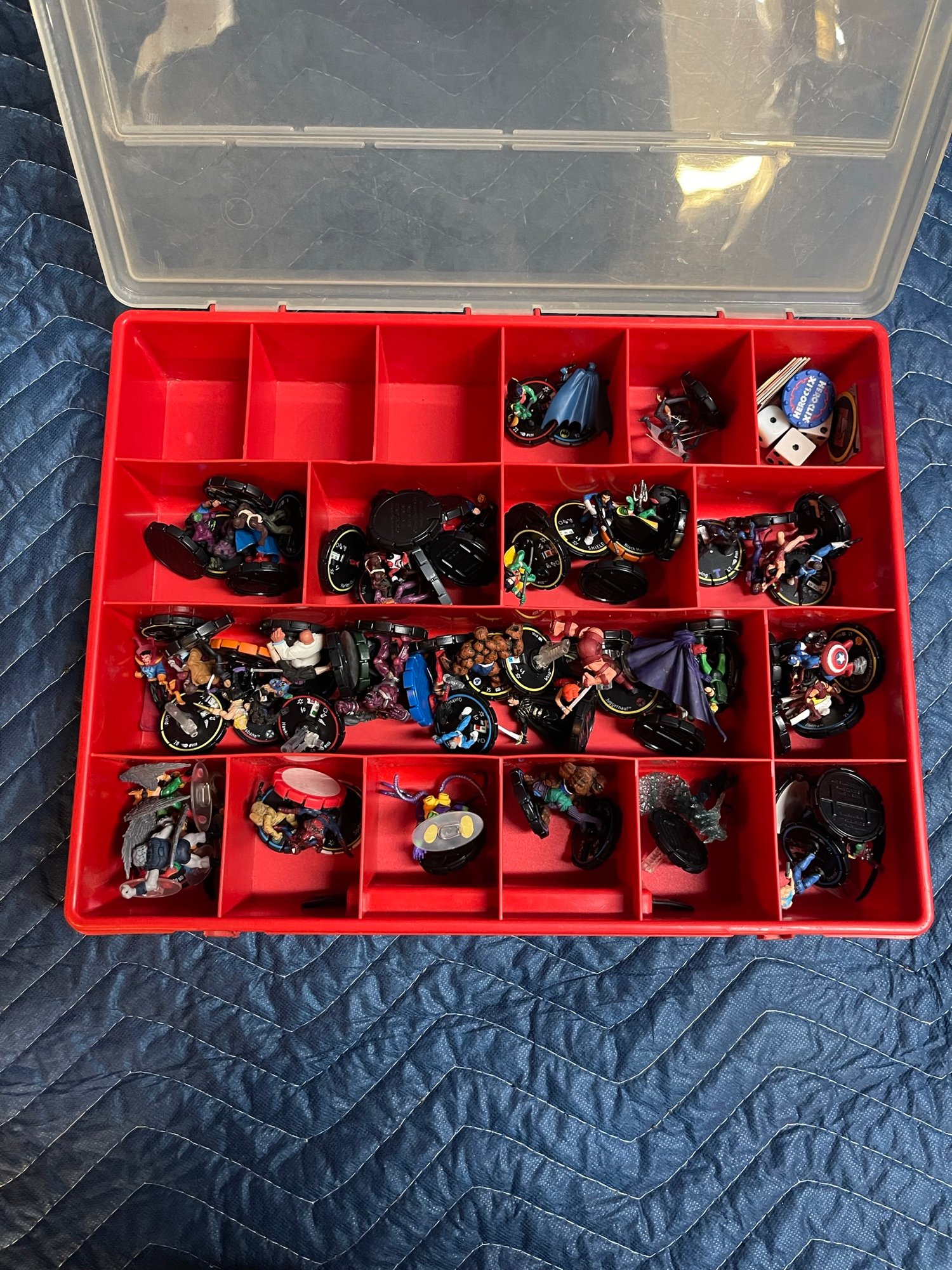 Large Lot Marvel DC Heroclix Miniature Toy Figure Collection #14870 ...