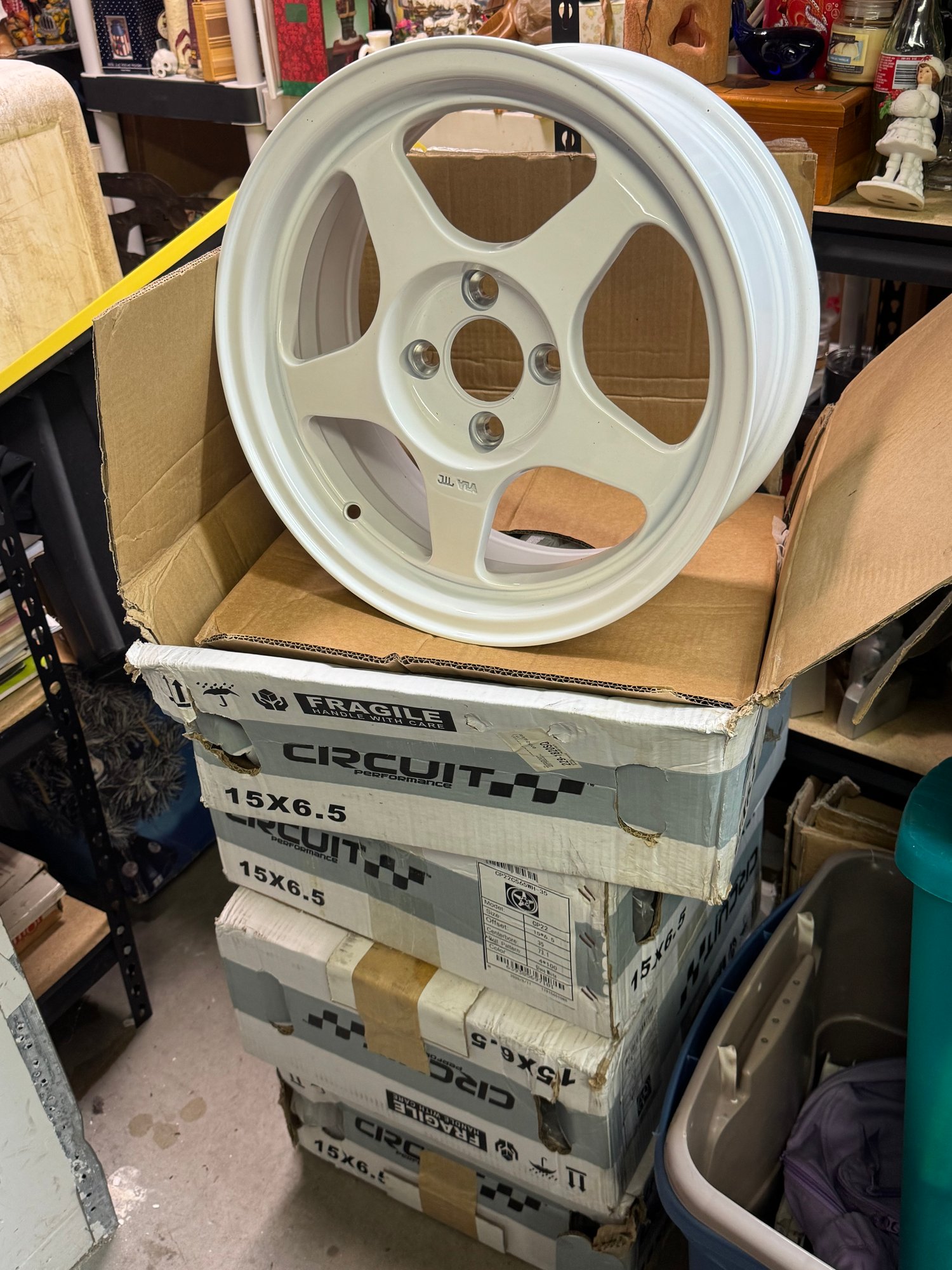 4 Brand New Car Rims White 15 Inch - Circuit Performance #20992 ...