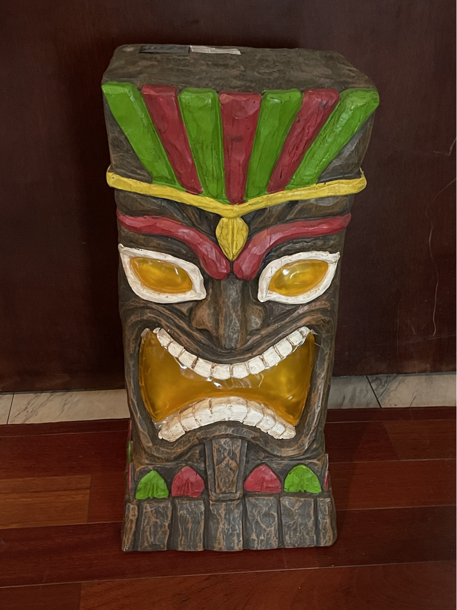 Solar Powered Lawn Tiki Statue #19321 | Auctionninja.com