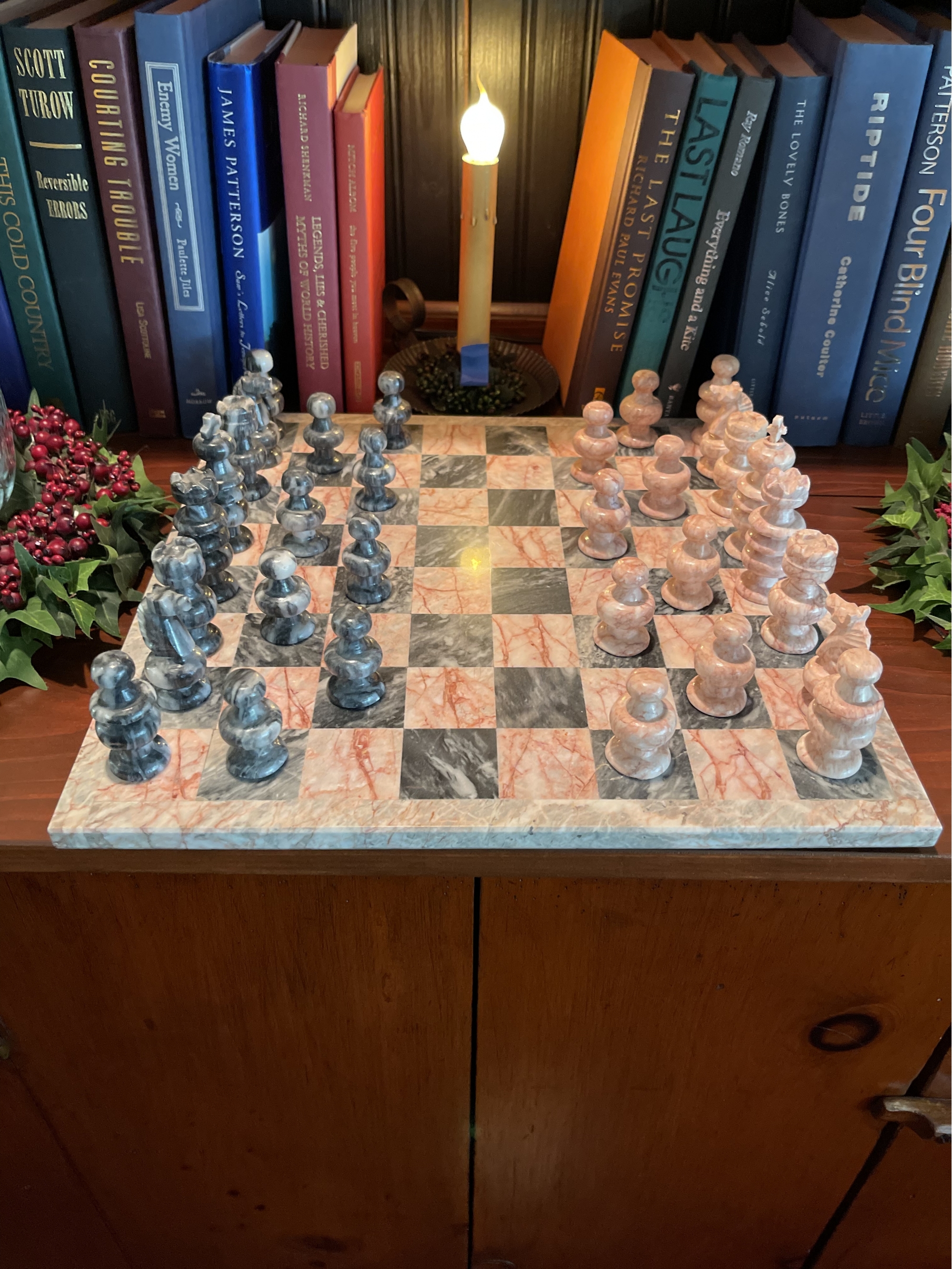 Stone Chess Set #13937 | Auctionninja.com