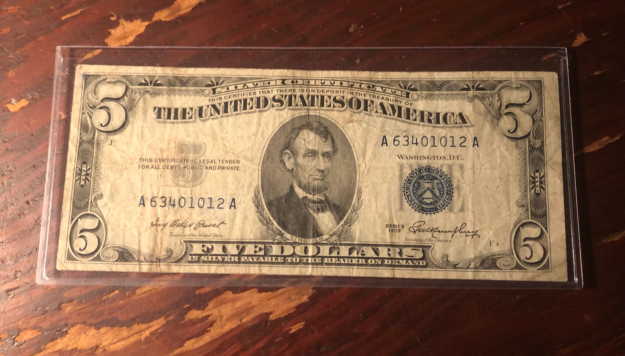 1953 Five Dollar Bill #3703 | Auctionninja.com