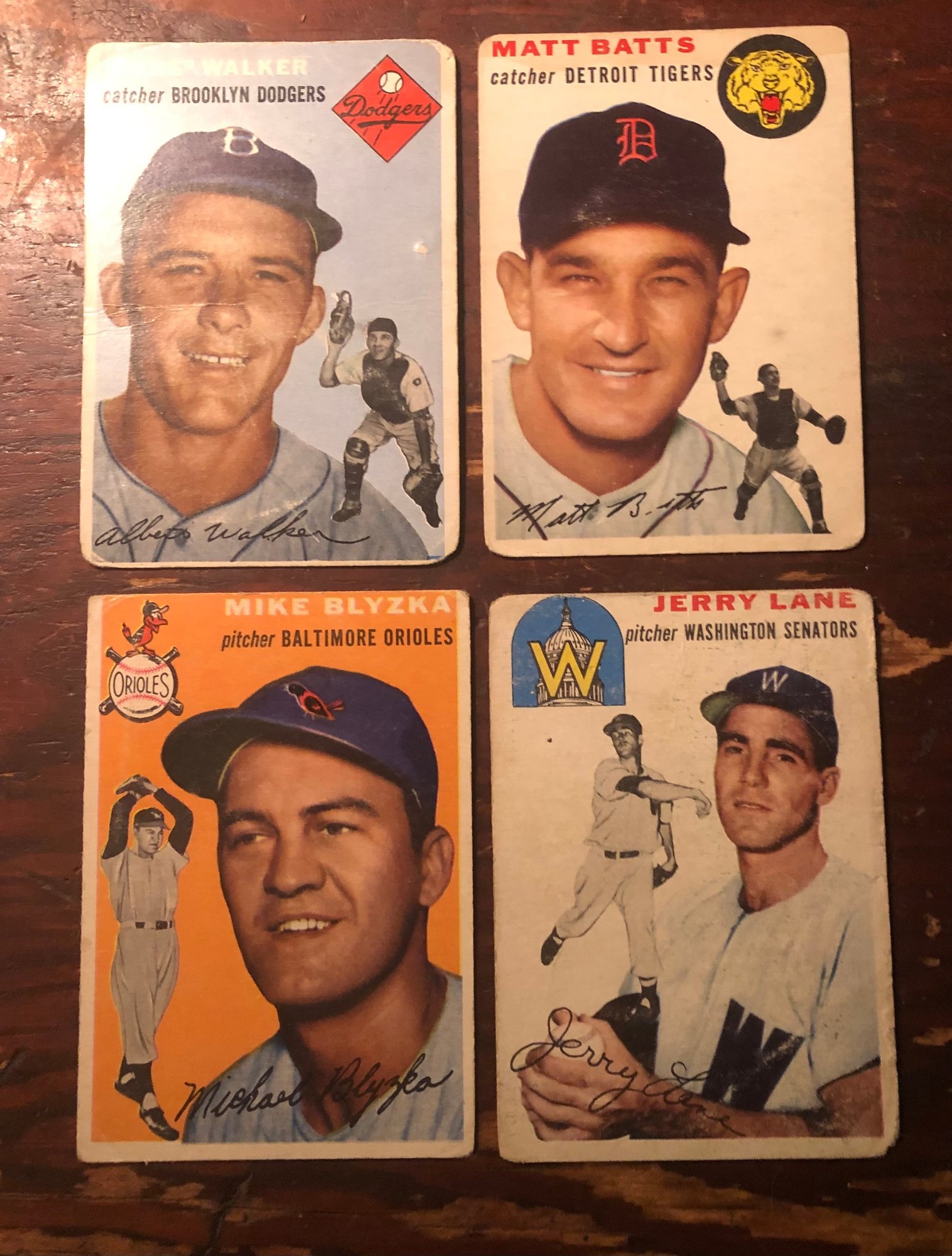 1954 Topps Baseball 4 Cards #5698 | Auctionninja.com