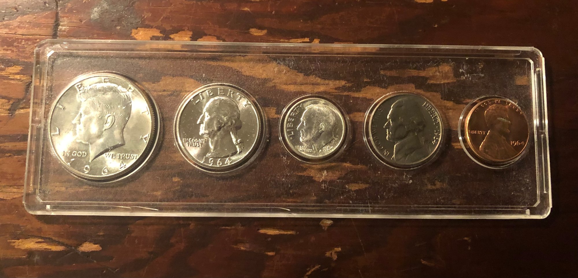 1964 Uncirculated Coins Year Set With Silver Coins #4930 | Auctionninja.com